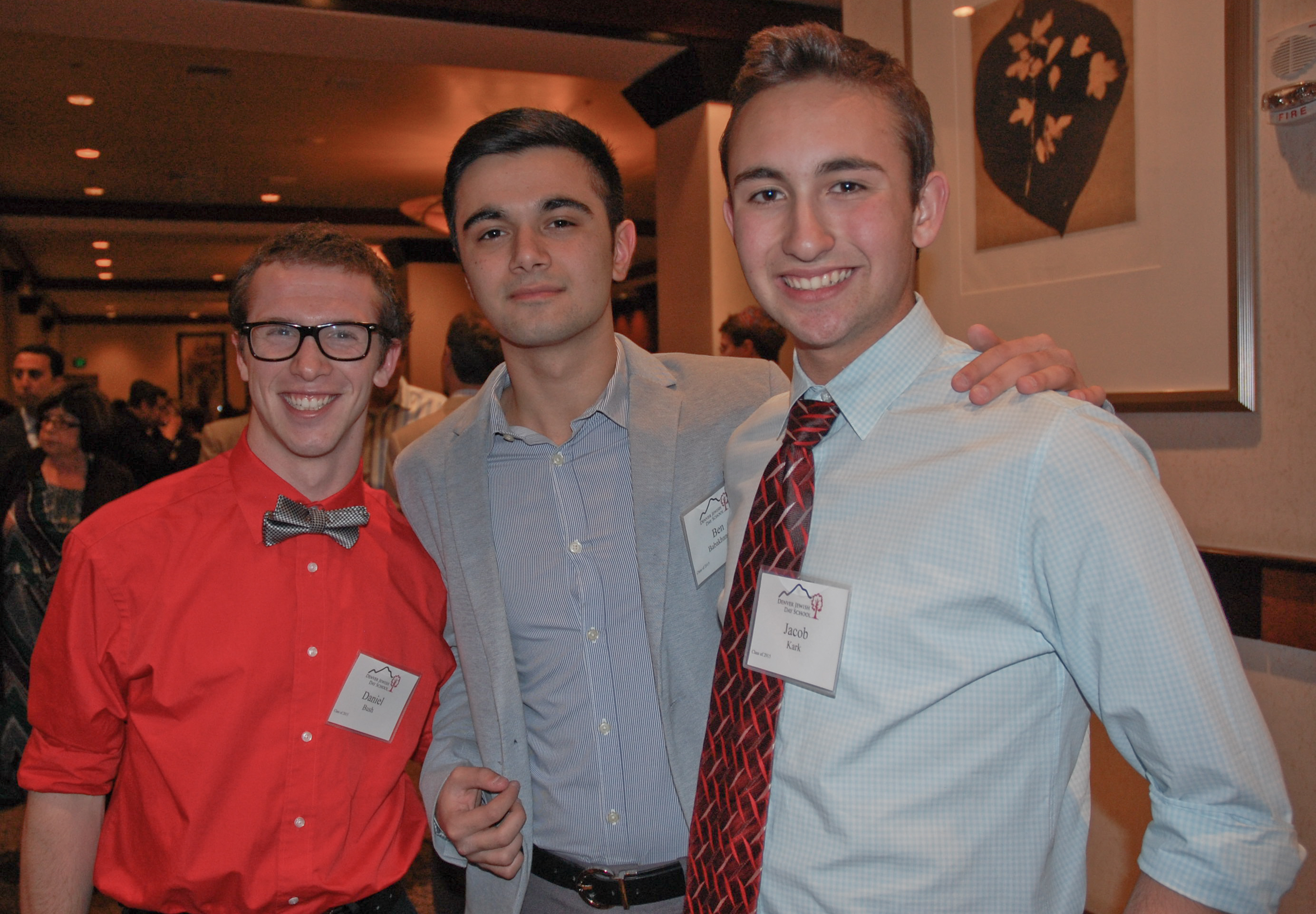 Daniel Bush, left, Ben Babakhanov, Jacob Kark