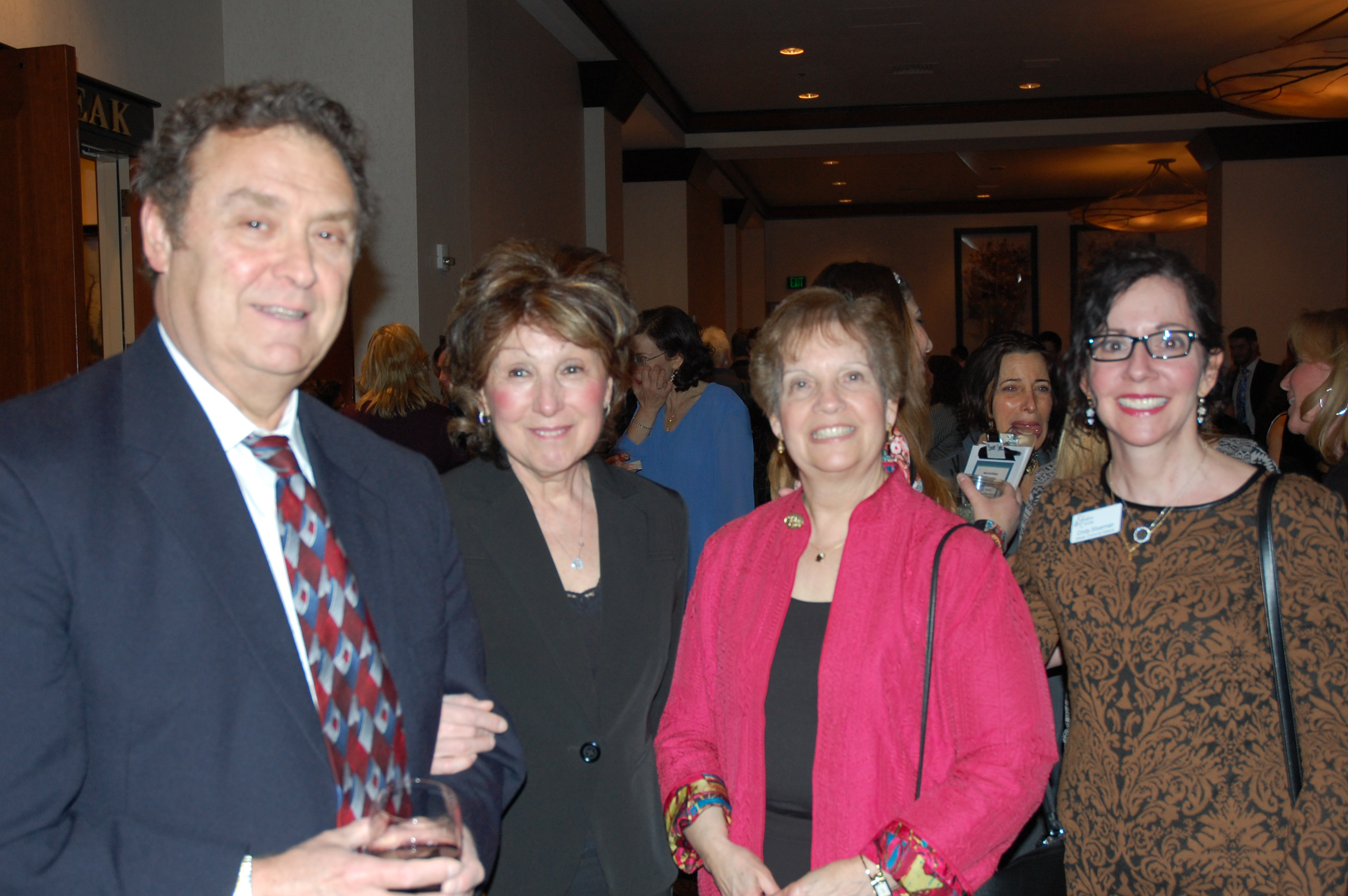 Steve and Rosie Obrand, left, Marilyn Bogan, Cindy Silverman