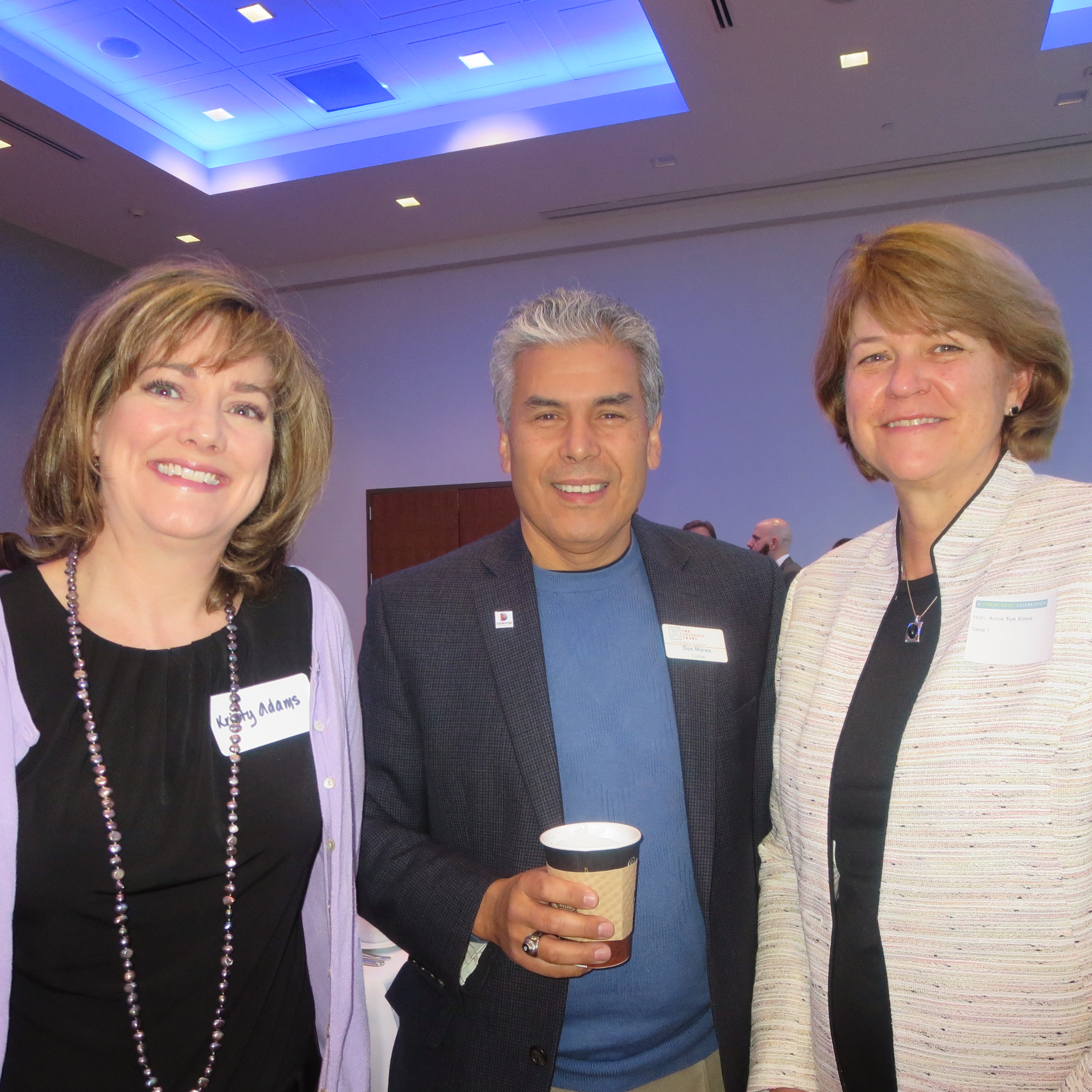 L to R: Kristy Adams, Don Mares, Hon. Anne Bye Rowe