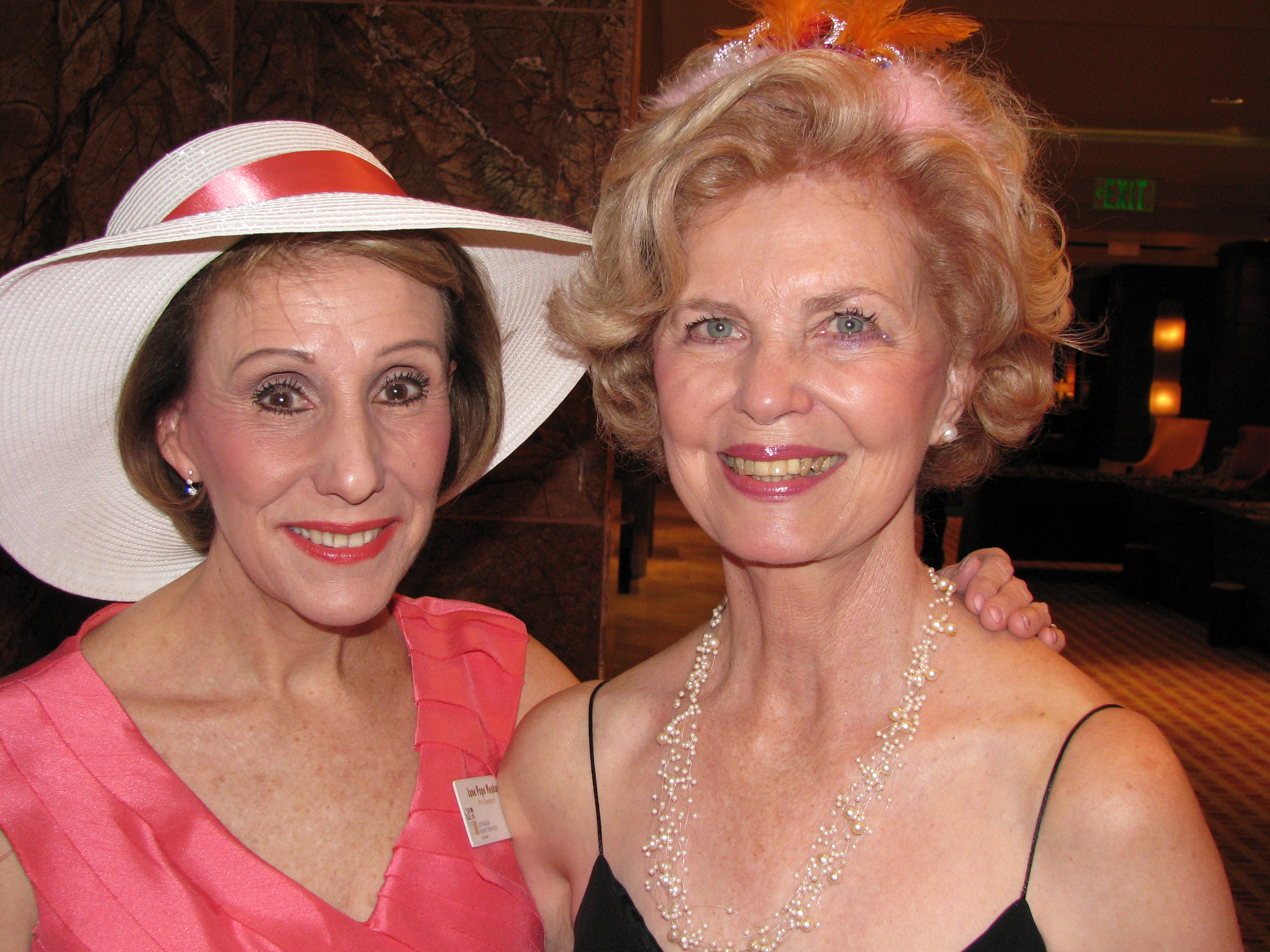 Pretty ladies: Jane Pope Meehan, left, with Phyllis Updike