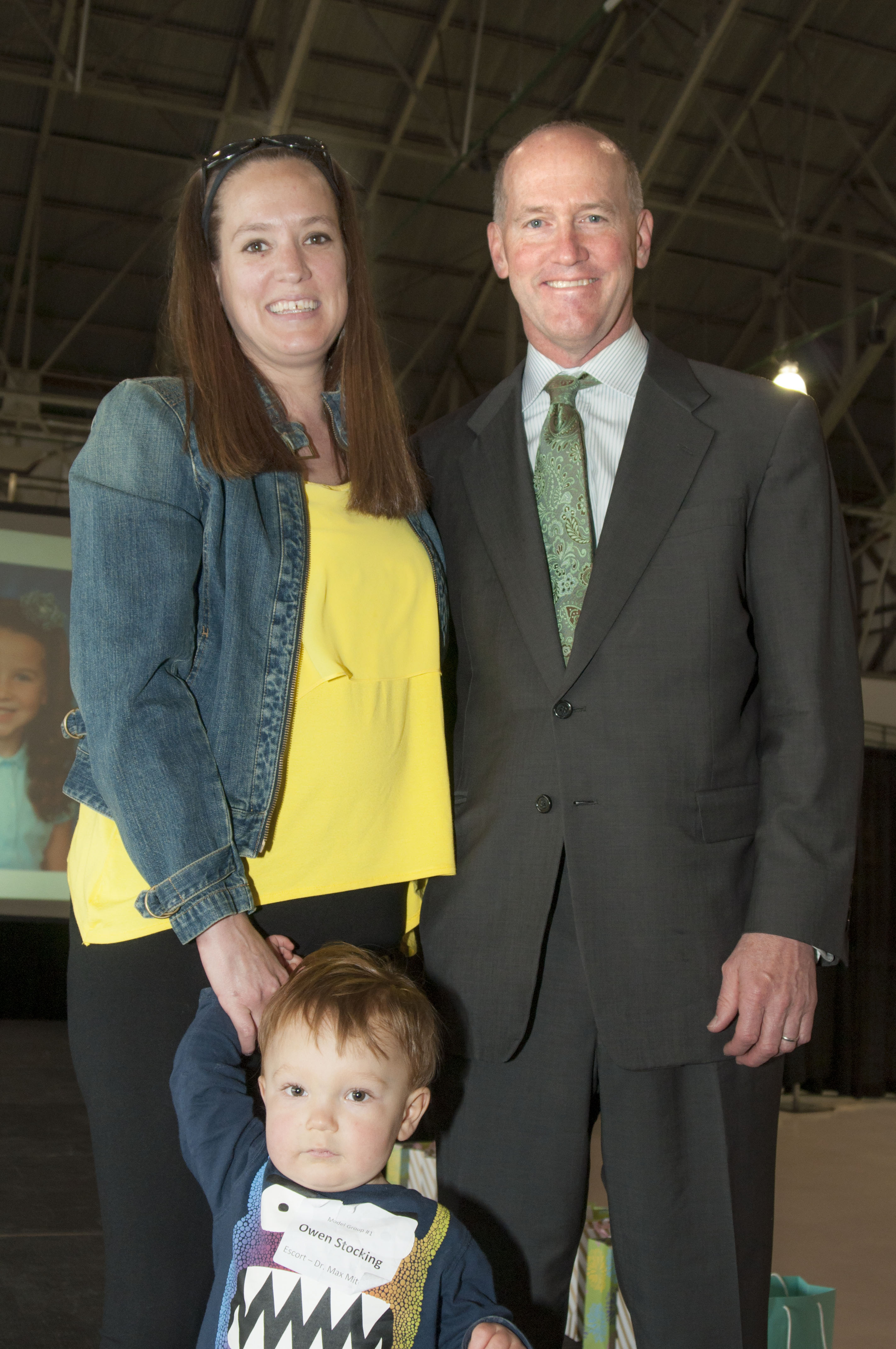 Sarah Stocking, son Owen, with Dr. Max Mitchell