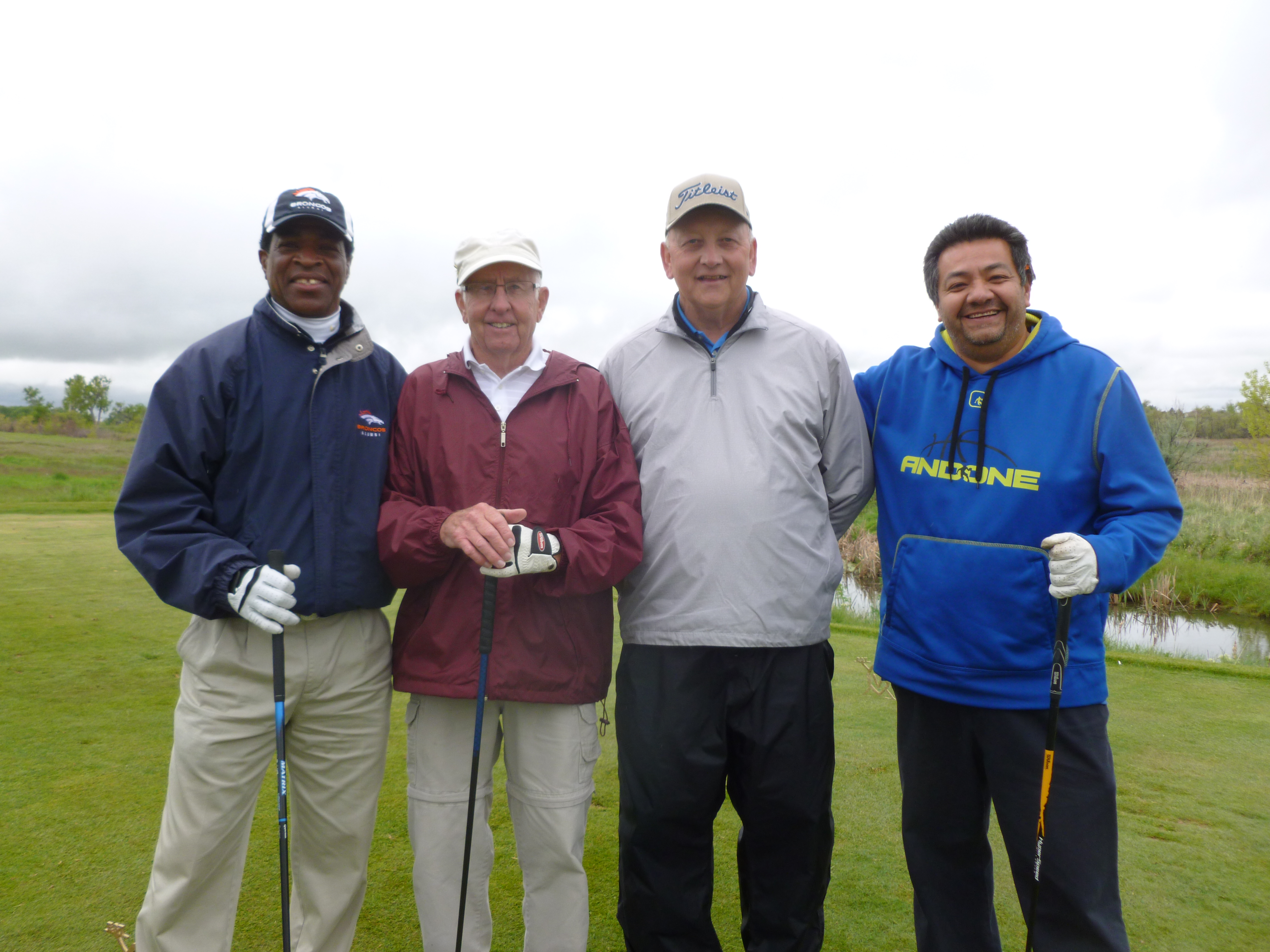 (l to r): Bronco alum Larry Brunson, Ron Vincent, Tim Roberts and Tommy ...
