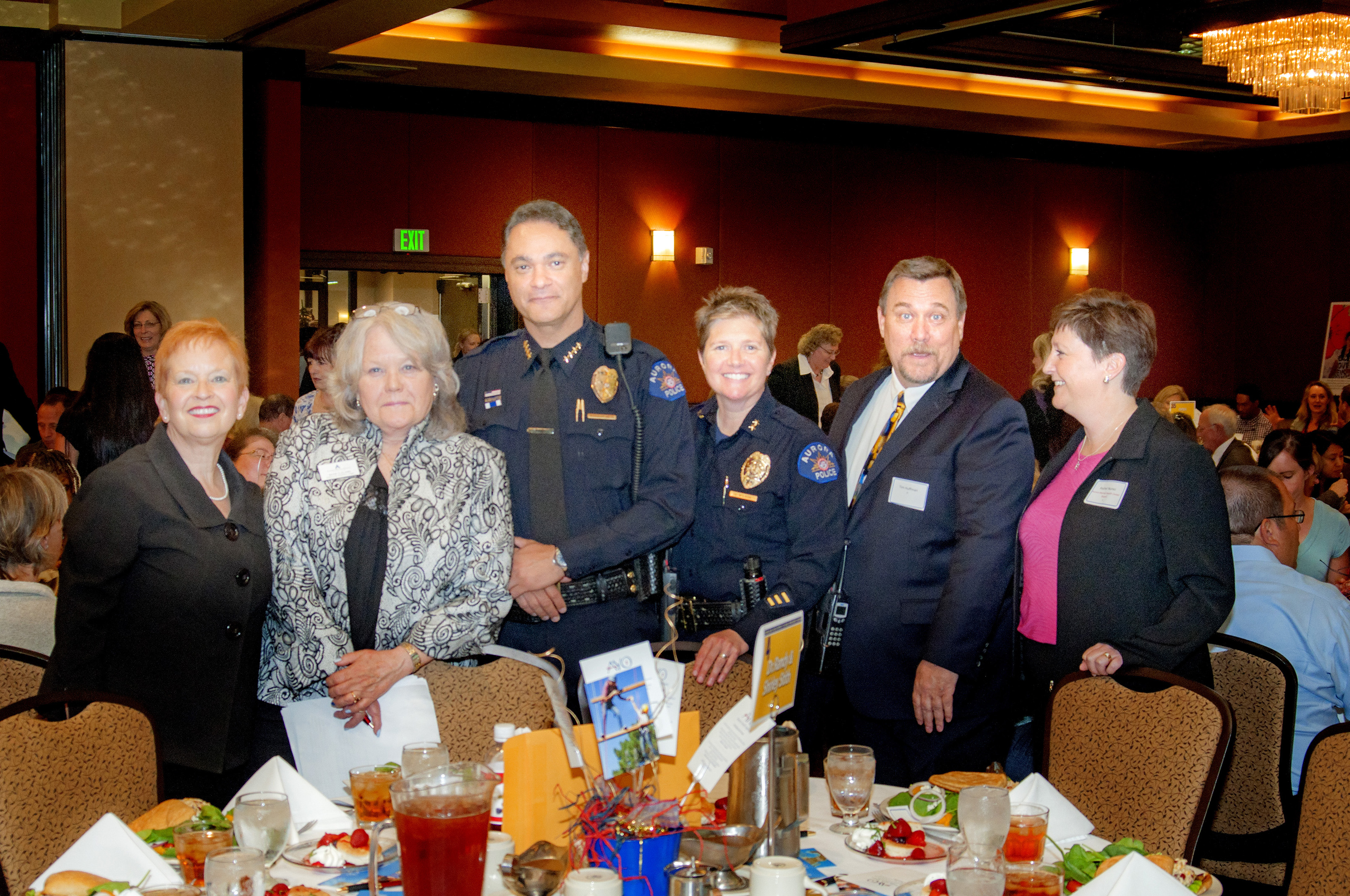 State Rep. Debbie Stafford, Commissioner Barb Cleland, Aurora Police ...