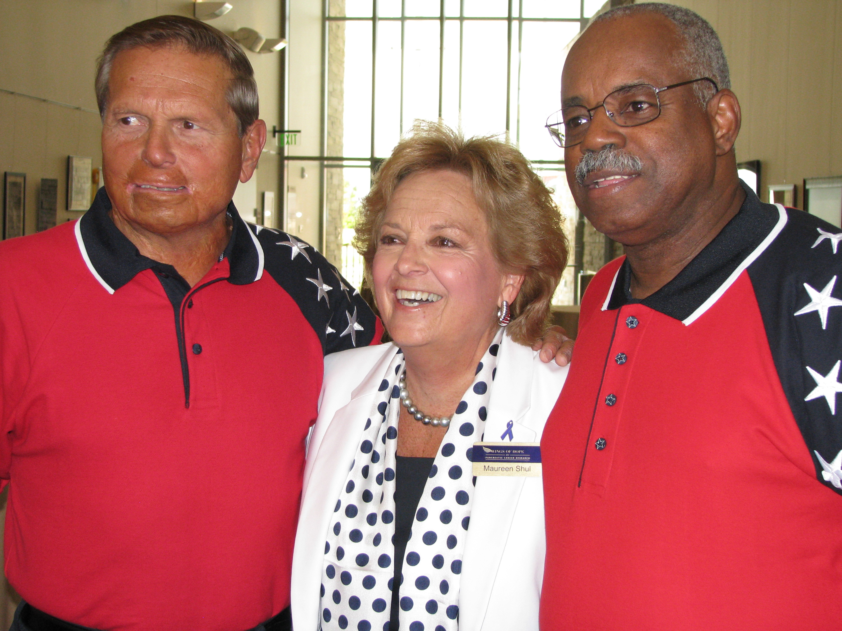 Lovely smiles from Brian Shul, left, Maureen Shul and Walter Watson