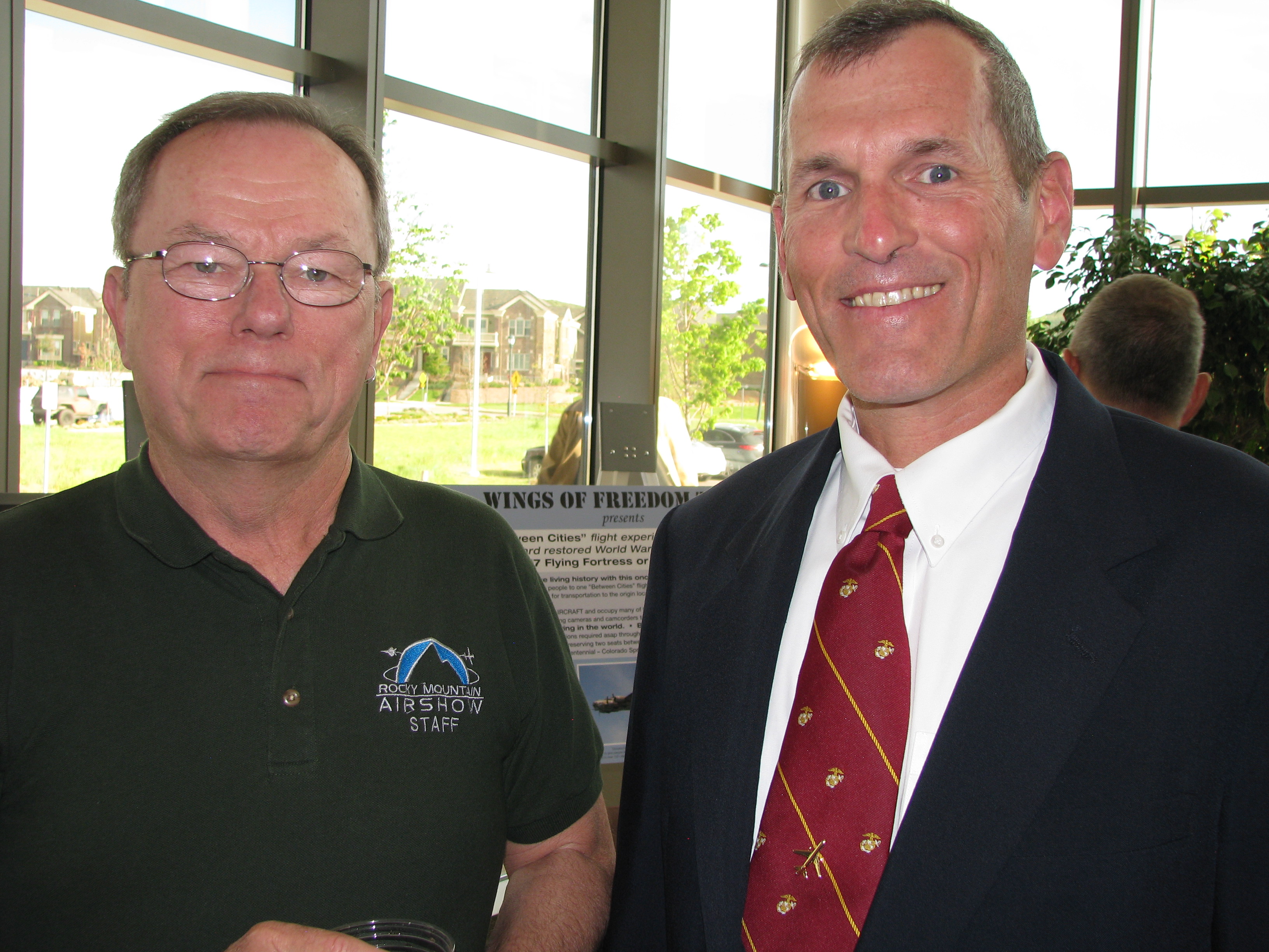 John Scott, left, takes time for a photo with Master Sargent, USAF Don ...