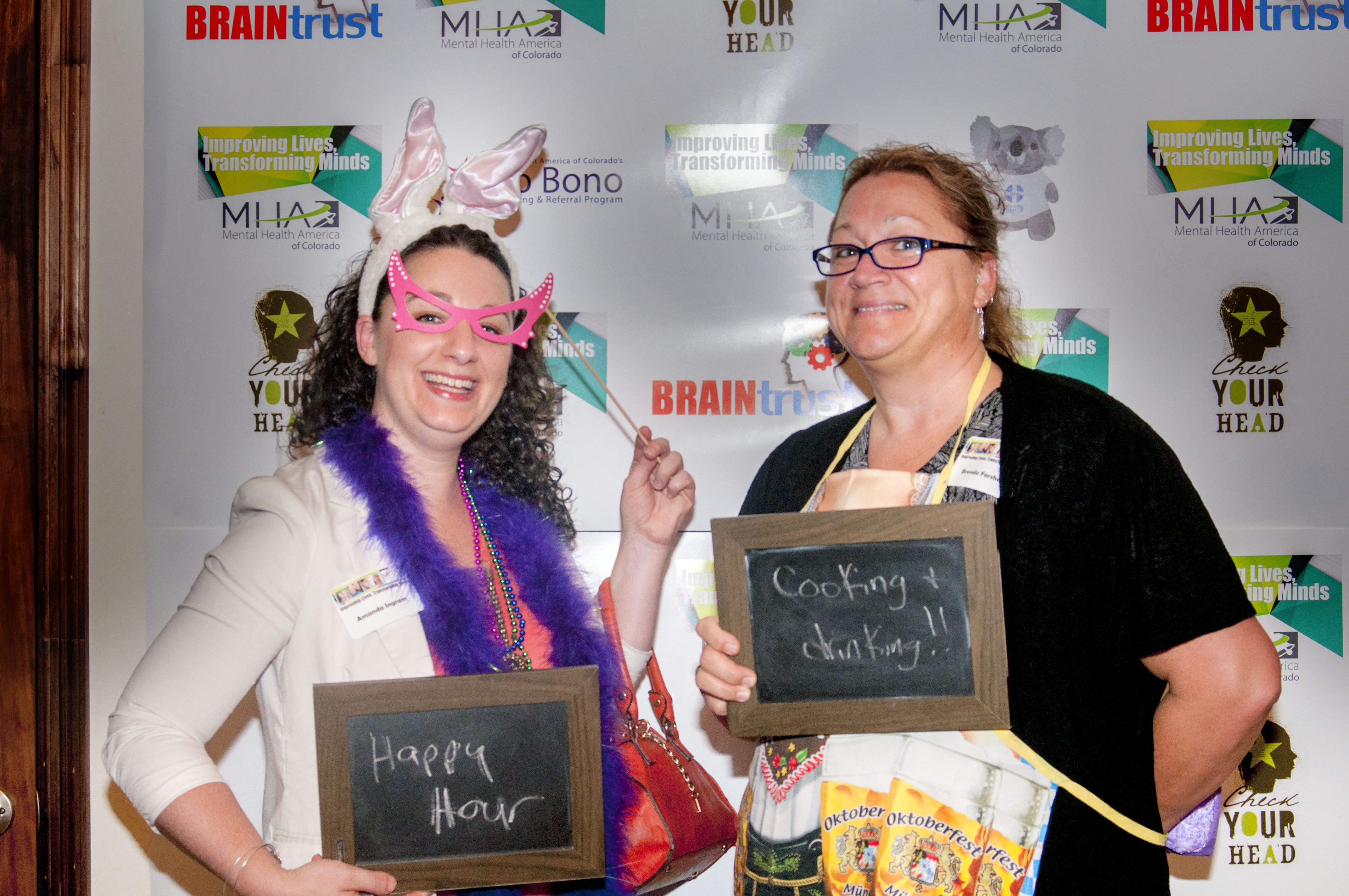 Amanda Ingram and Brenda Forshee enjoy the interactive Selfie Wellness ...