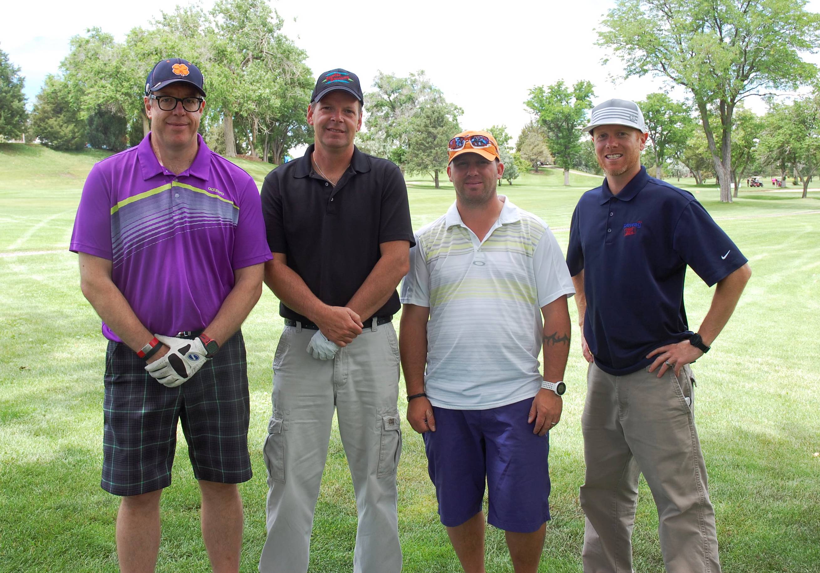 Ron Francis, left, Lee Gladney, Josh Dragoo, Luke Baker