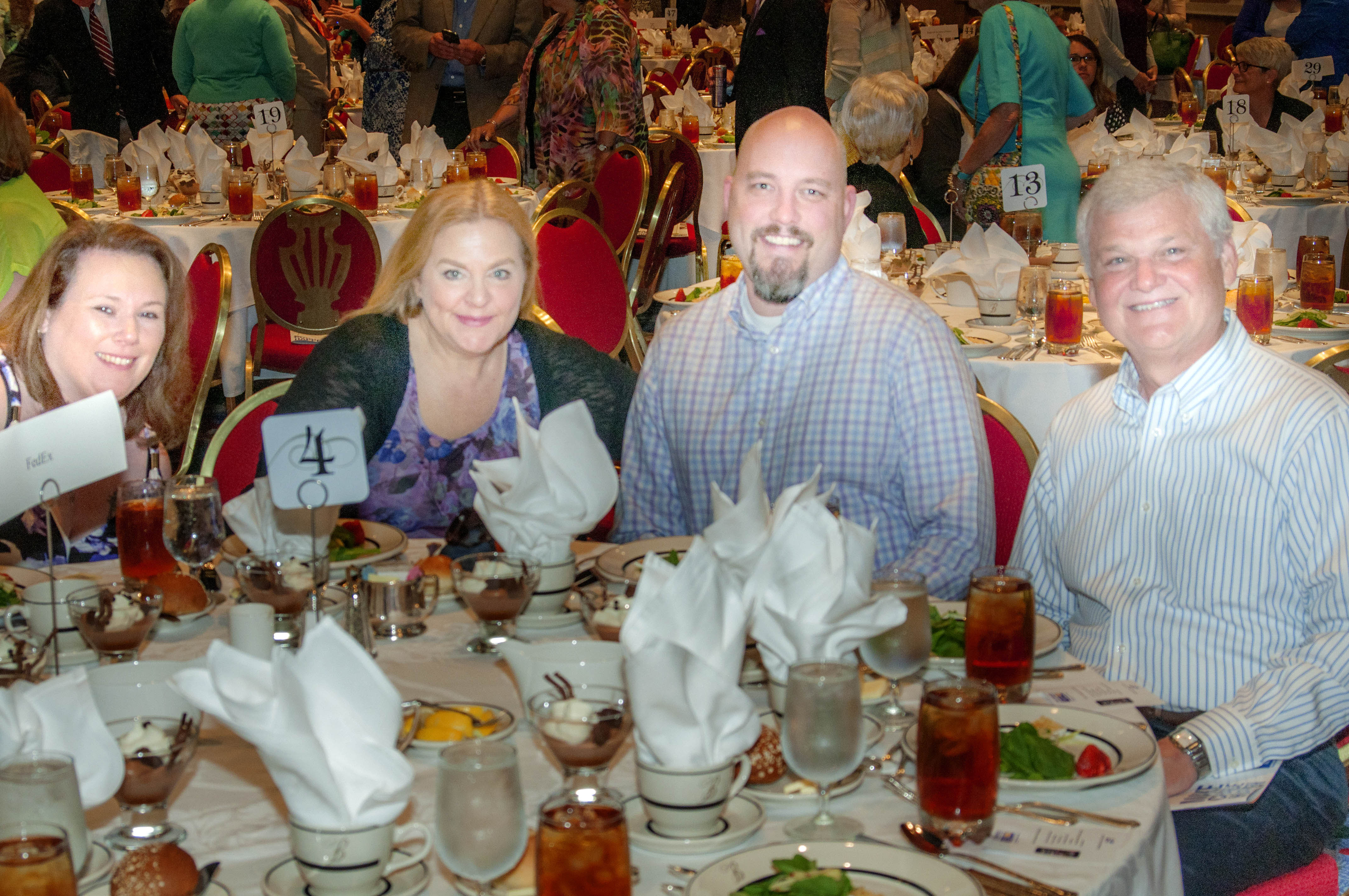 Fed Ex Presenting Sponsor table: Karen Burghara, Kim Eyre, Matt Hane ...