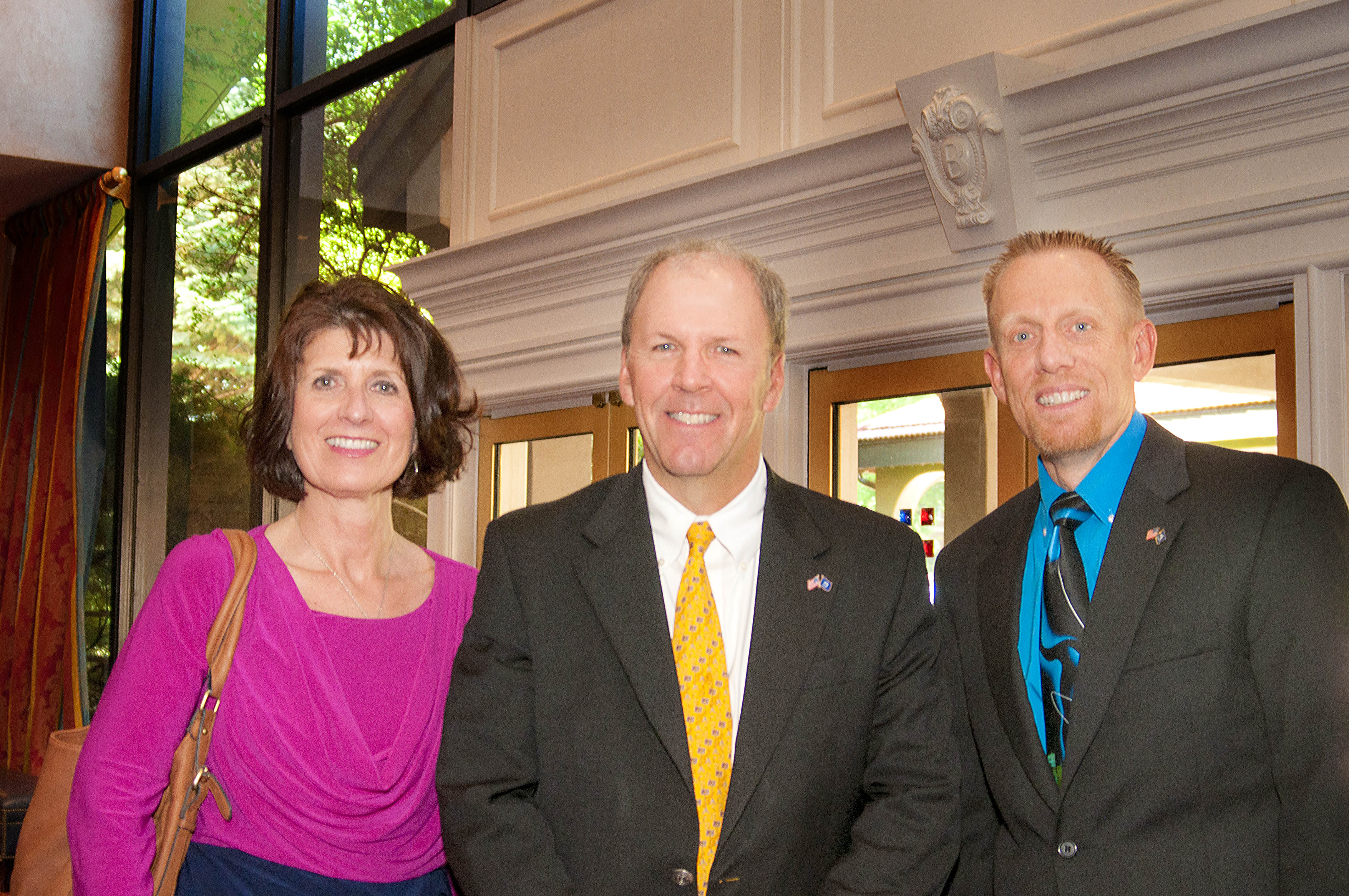 Suzanne Miller, Barry O'Shea, PPUW Board Chair Kent Fortune