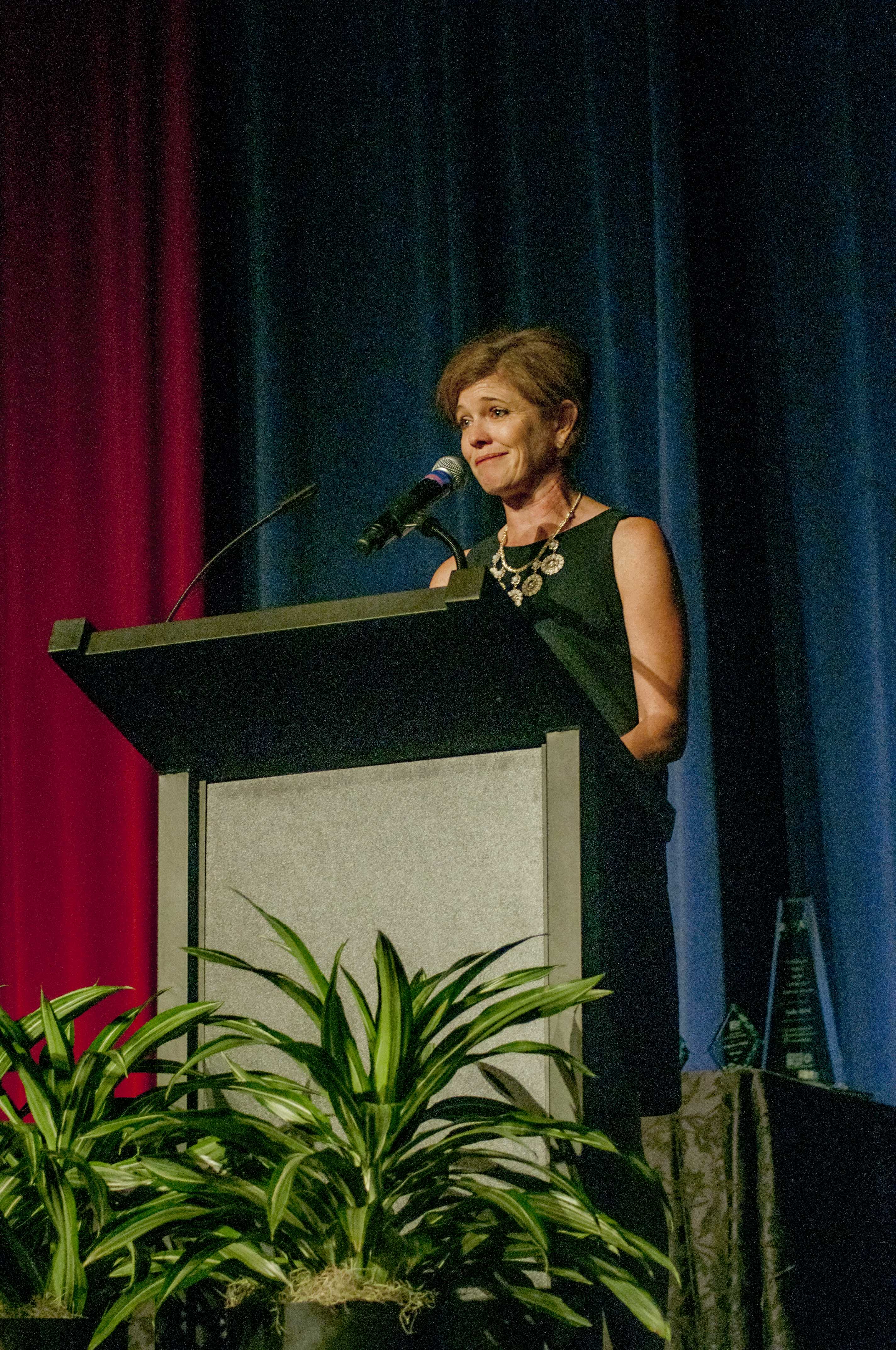 Sally Hybl thanks her colleagues, friends and family