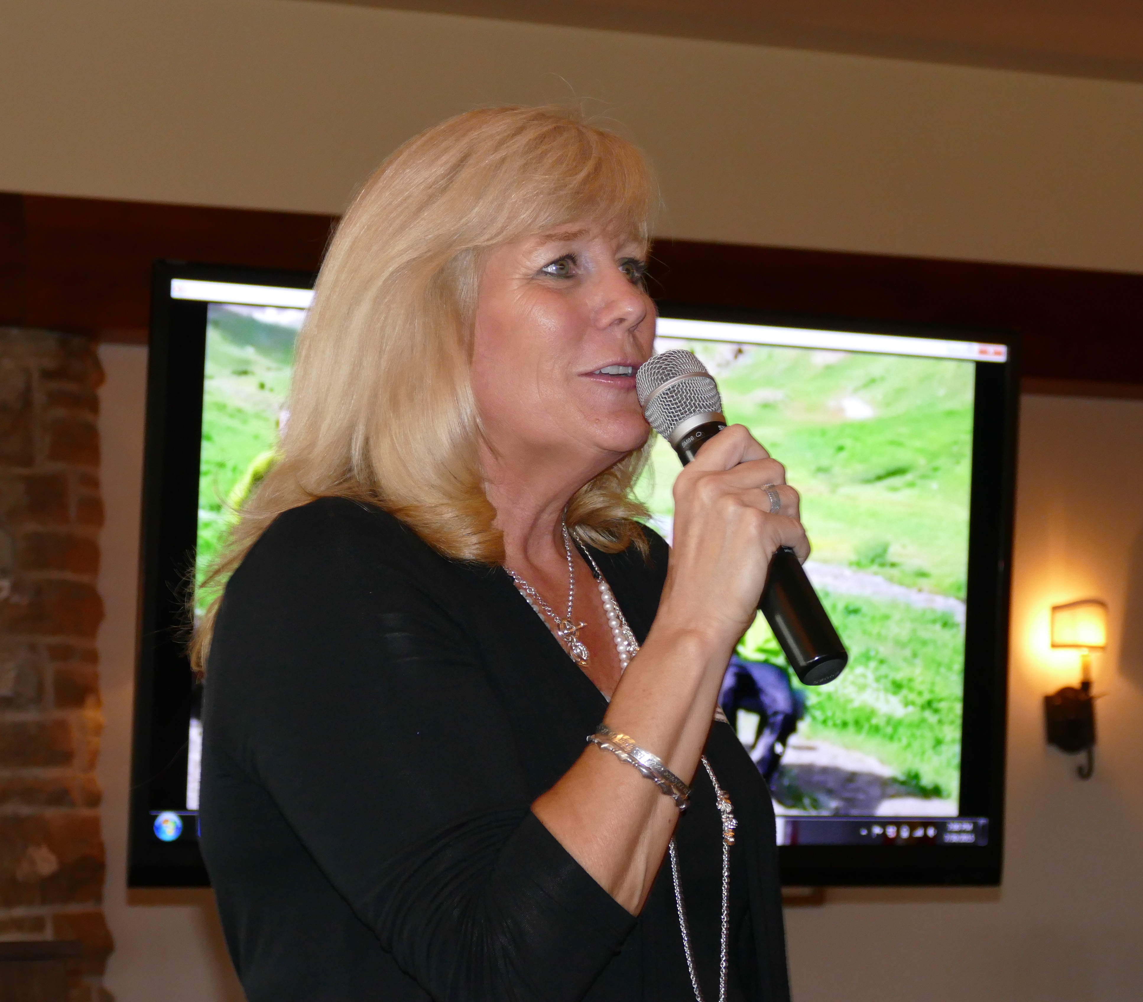 Kay Greene talks to attendees