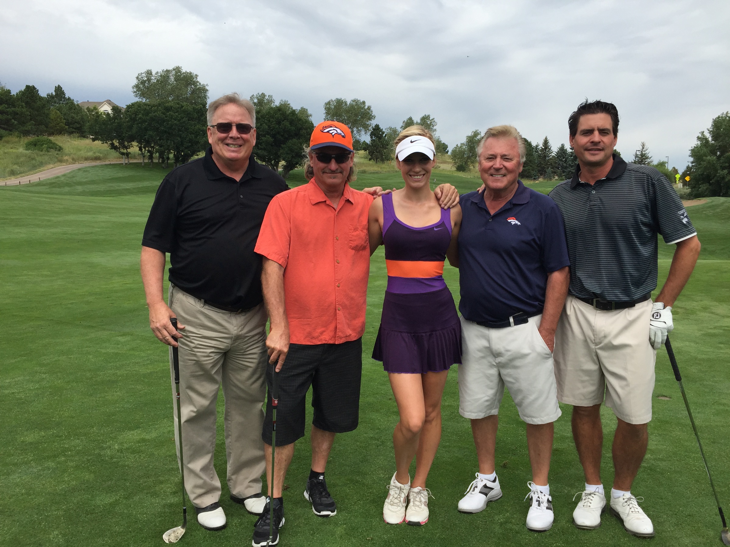 Cary Sowers, Mike Morris, Brandon Ropp, Roger Wilson, and Paige Spiranac