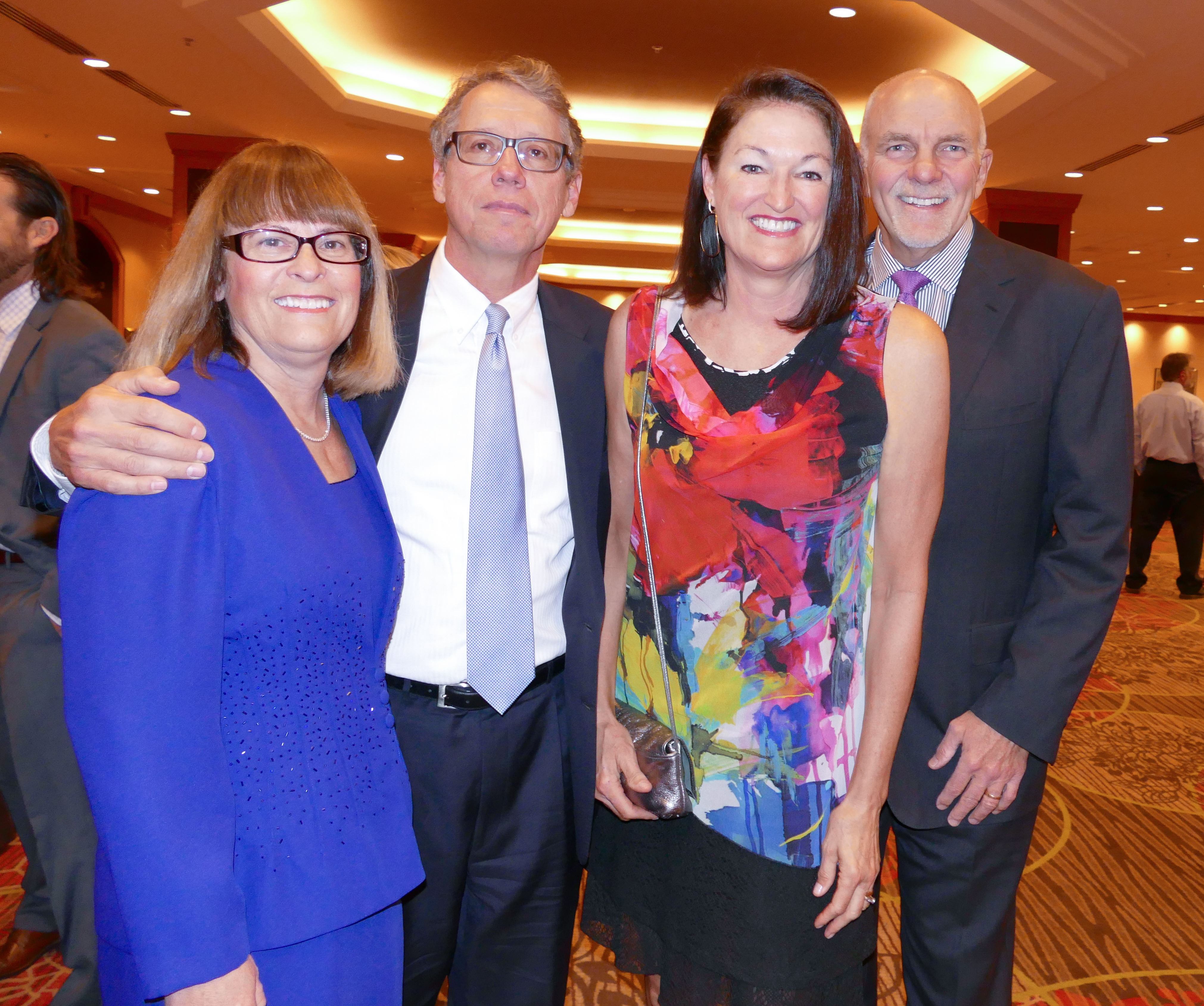 Elsie and Jeff Faul, left, with Linda and Kevin Burke