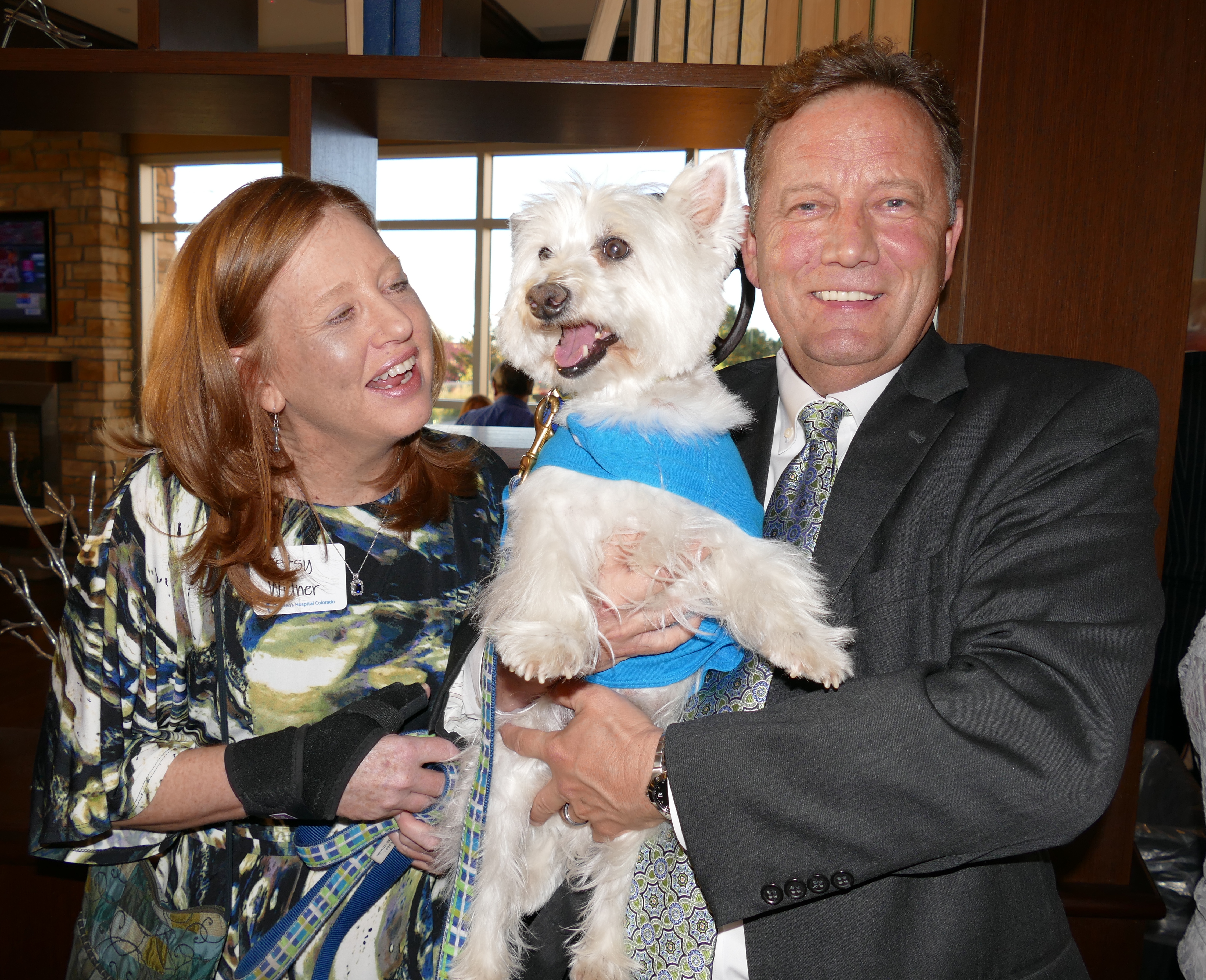 Betsy and Bob Widner with Hudson