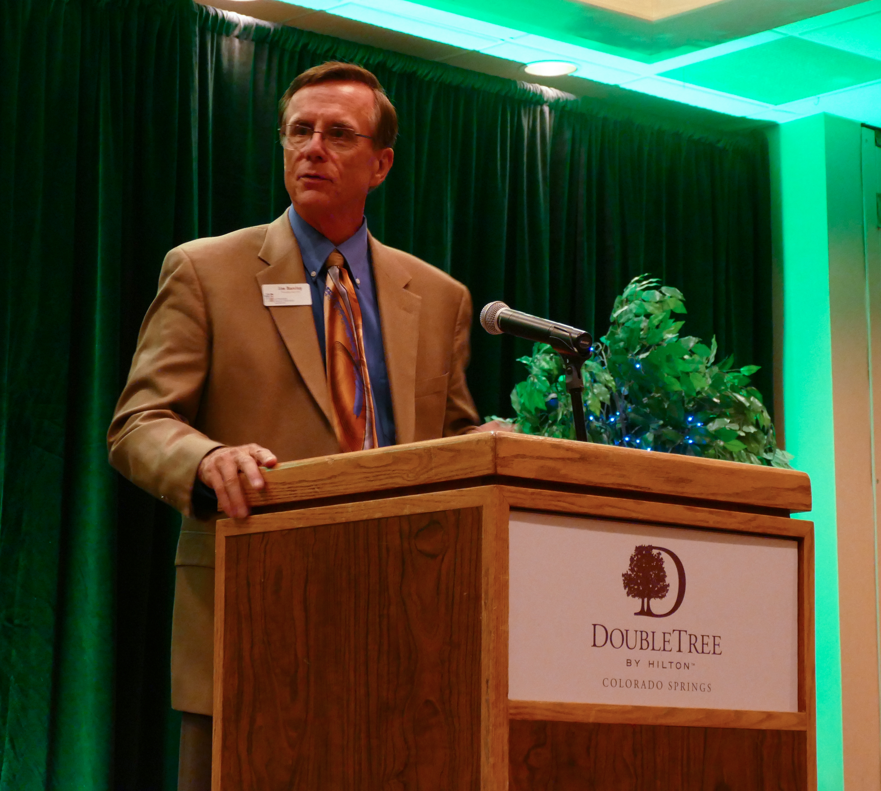 President and CEO Jim Barclay greets guests
