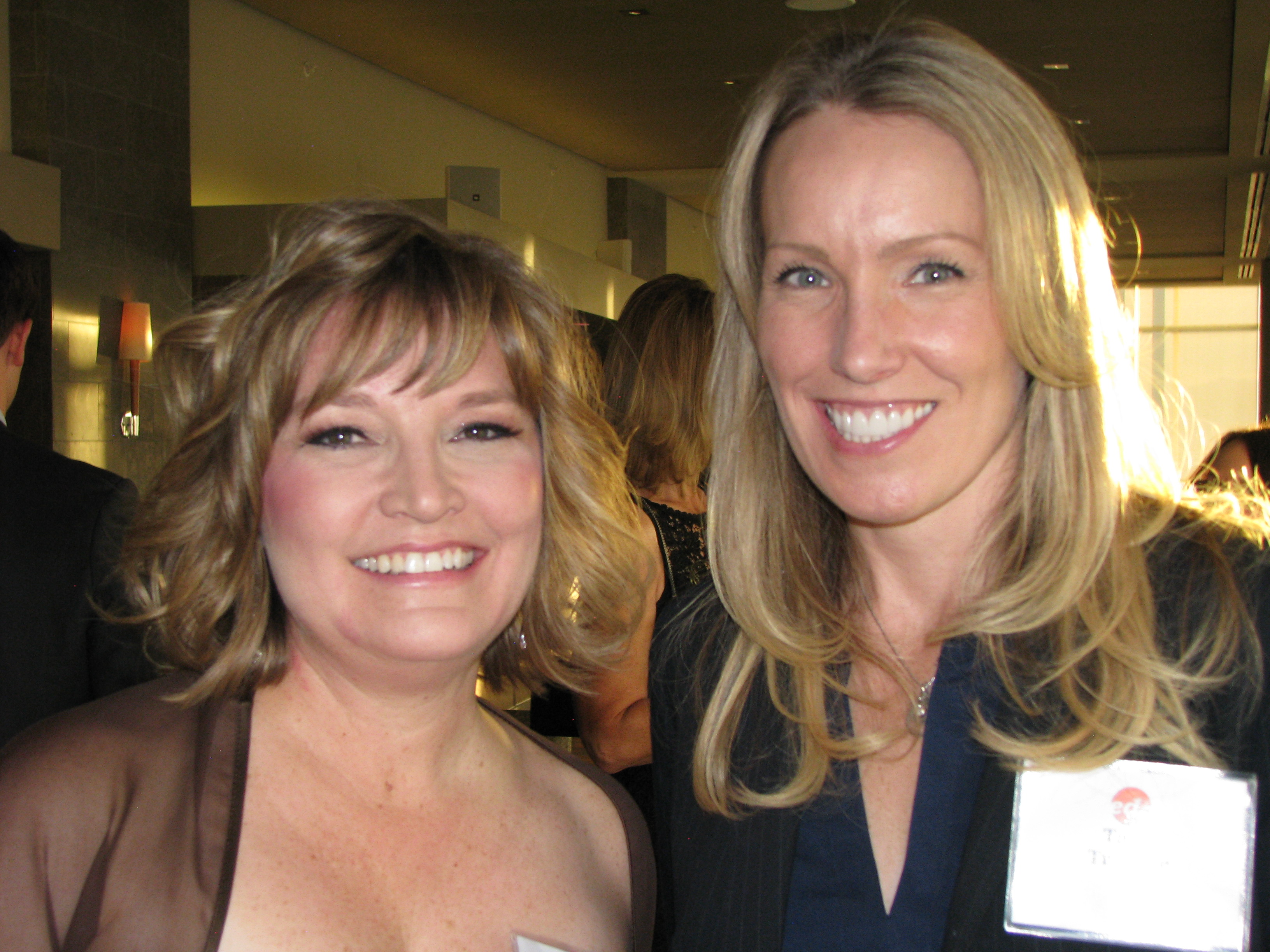 Pretty smiles from Wendy Schorsch, left, and Tami Tranter