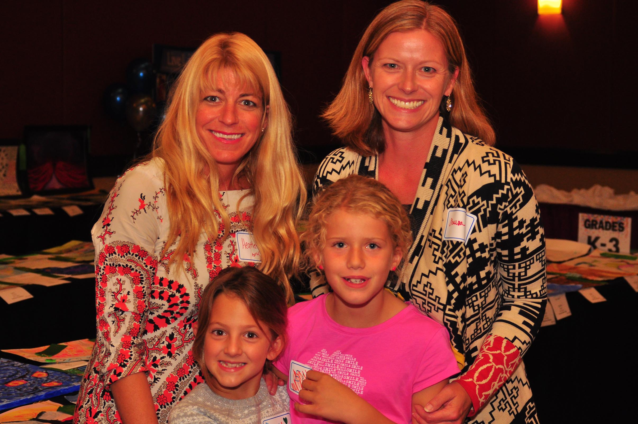 Heather Dolan, Shauna Sanidas with Ella and Bella