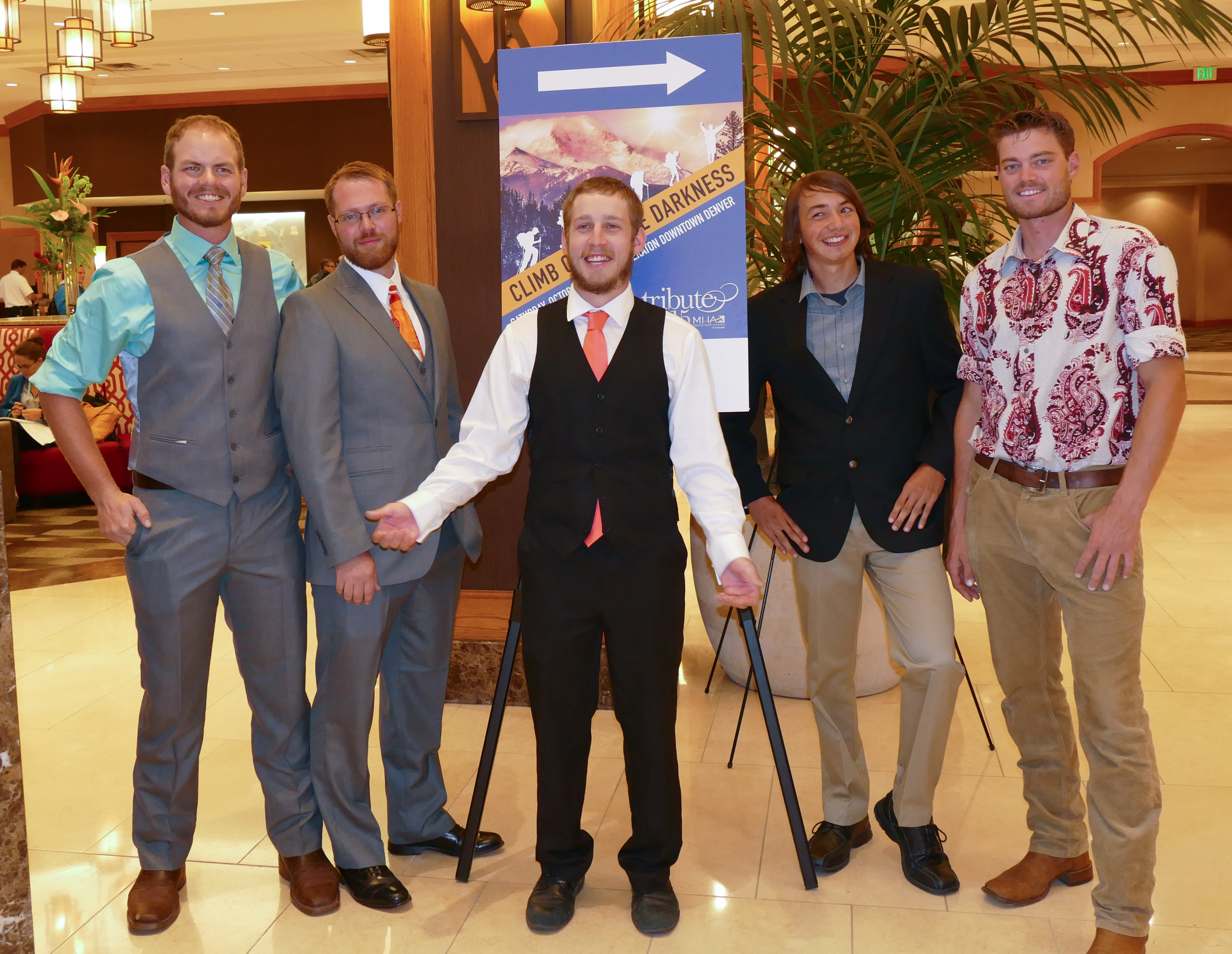 Climb Out of the Darkness Expedition members: Aaron McDowell, left ...