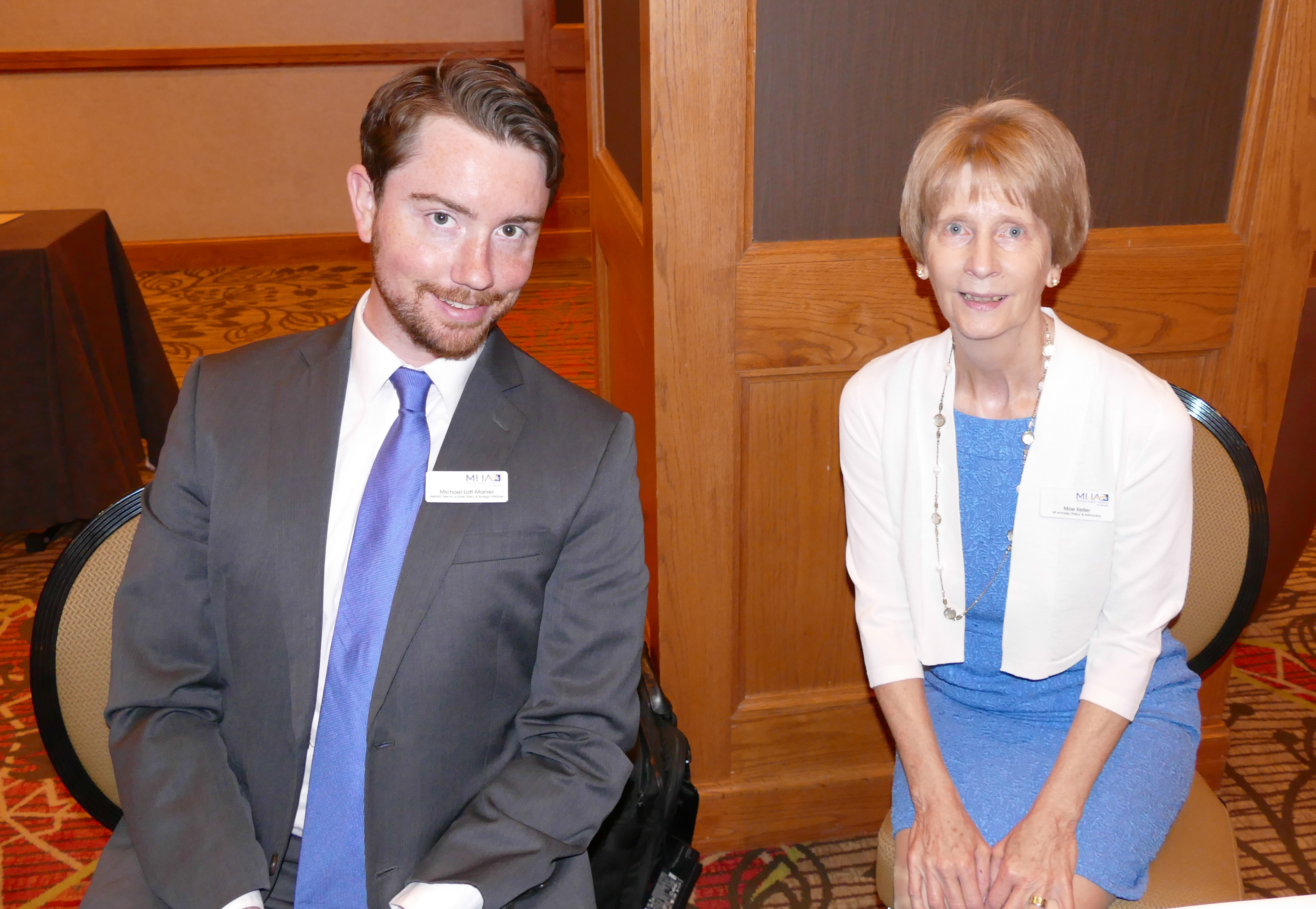 Michael Lott-Manier and Moe Keller helped to check attendees in