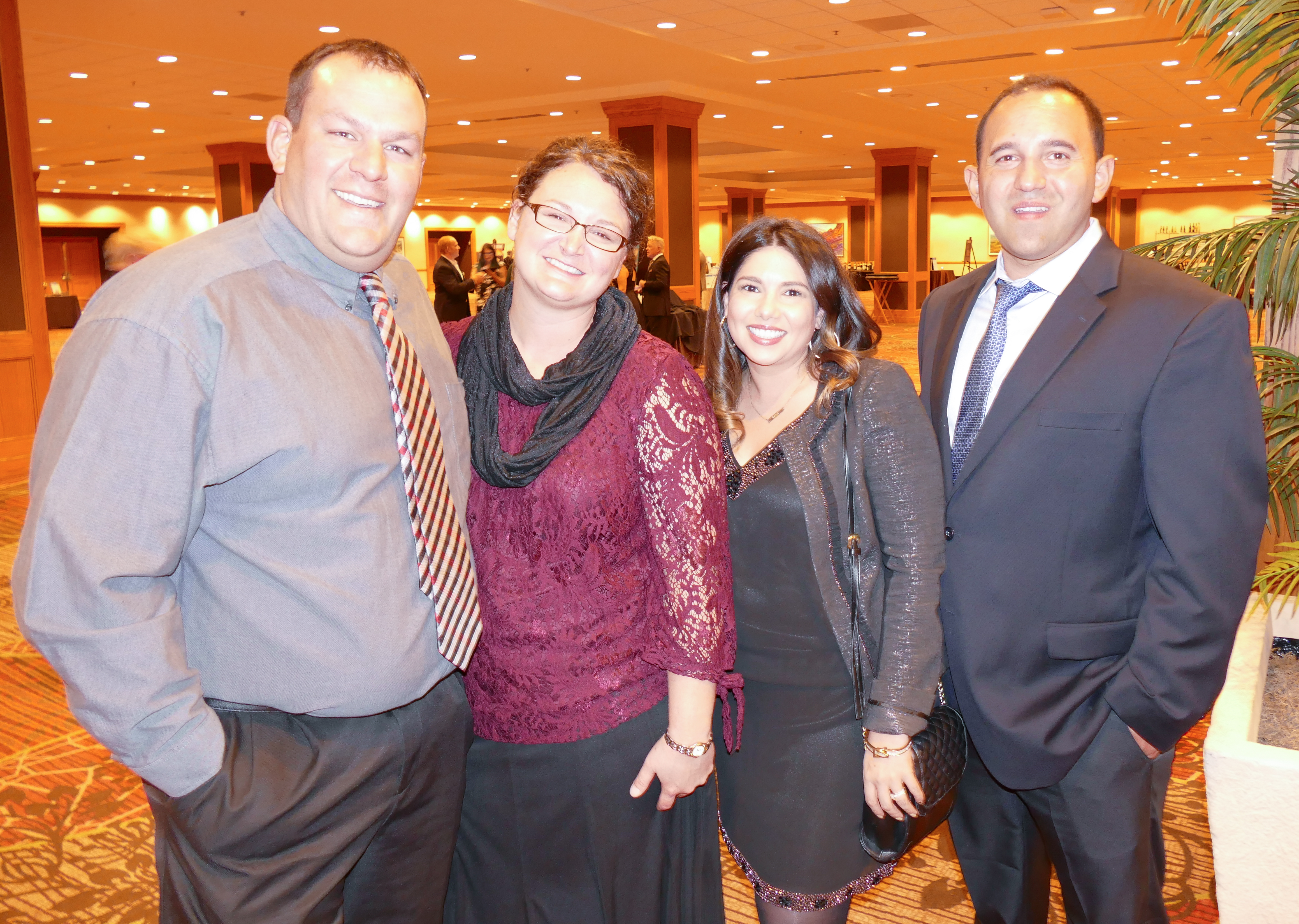 Matt and Rachel Fehr, left, with Lisa Granato and Tony Rendon