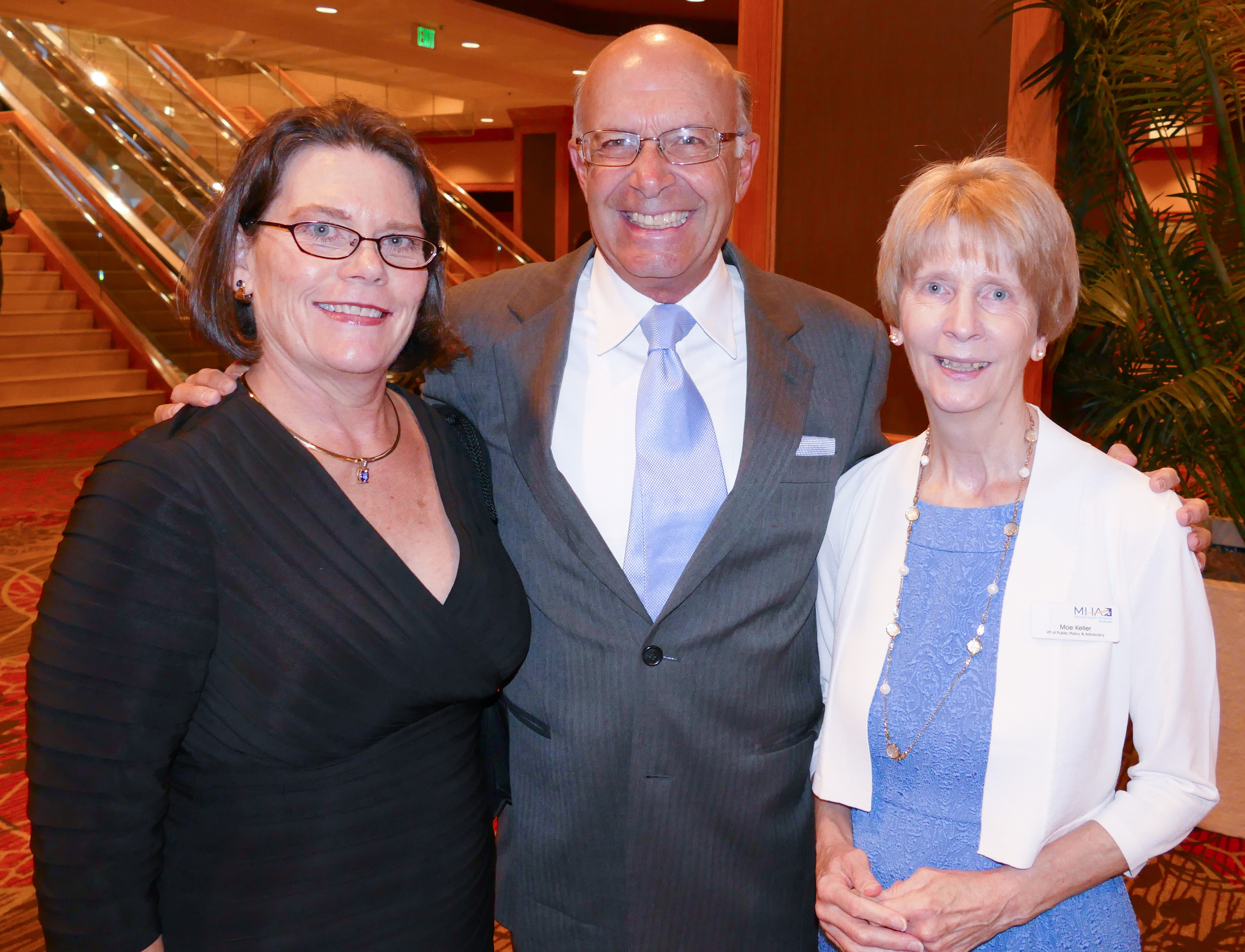 Ann Sparks, left, Event Co-Chair Bernie Buescher and Moe Keller from MHAC