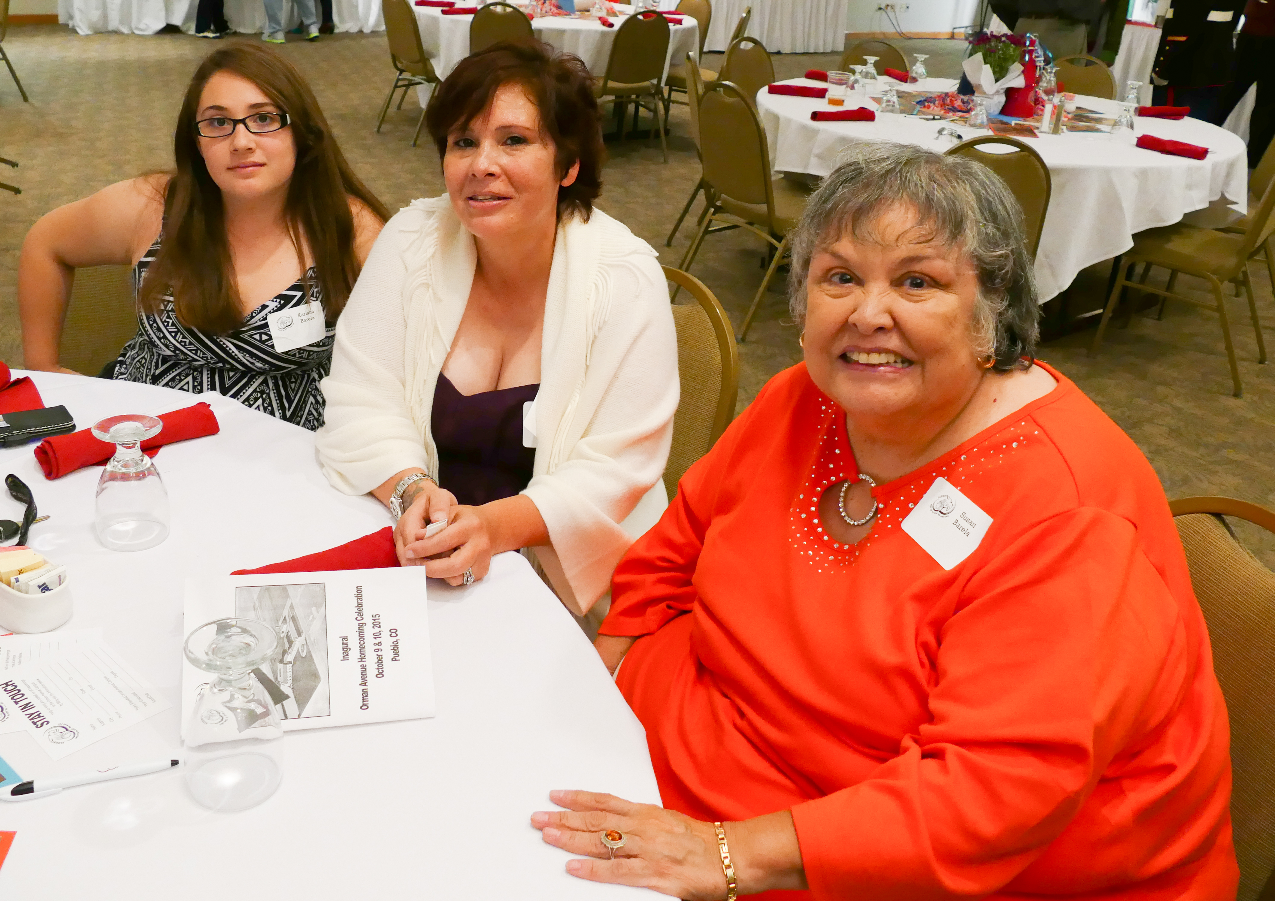 Karisha Barela, left, Paula Jiminez, Susan Barela