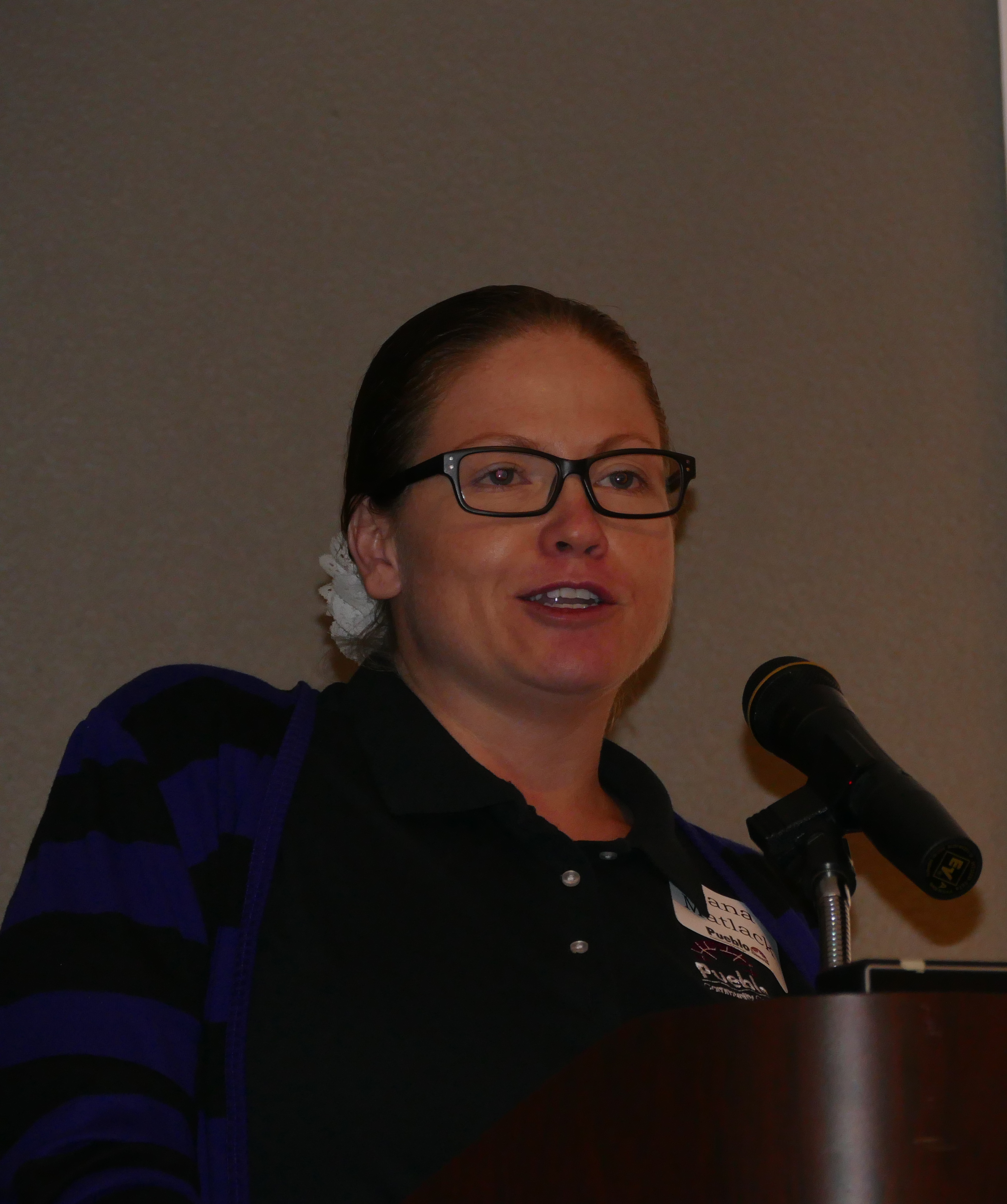 Jana Matlack tells attendees the story of her path to PCC