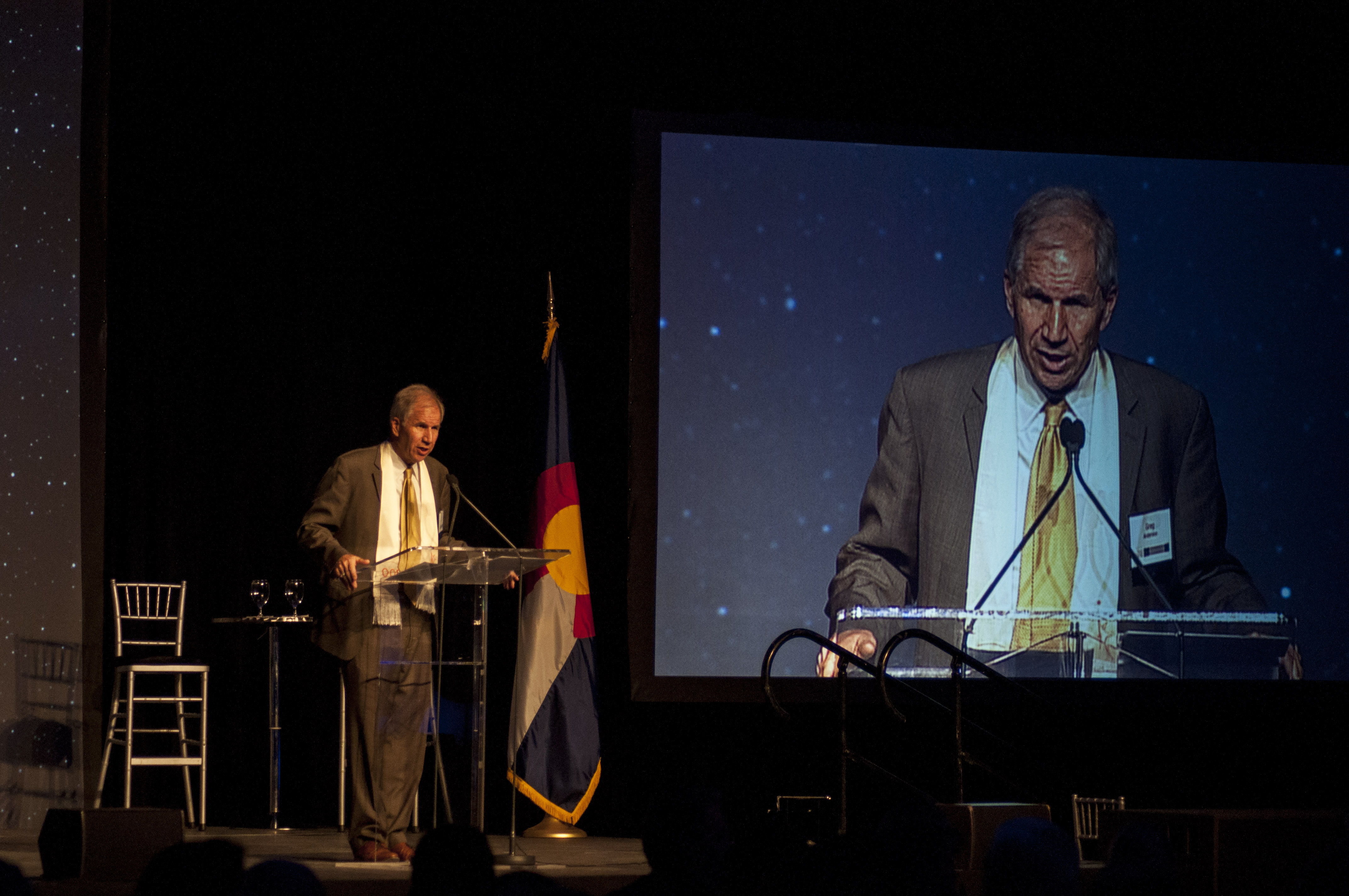 President/CEO Greg Anderson thanks guests for their support