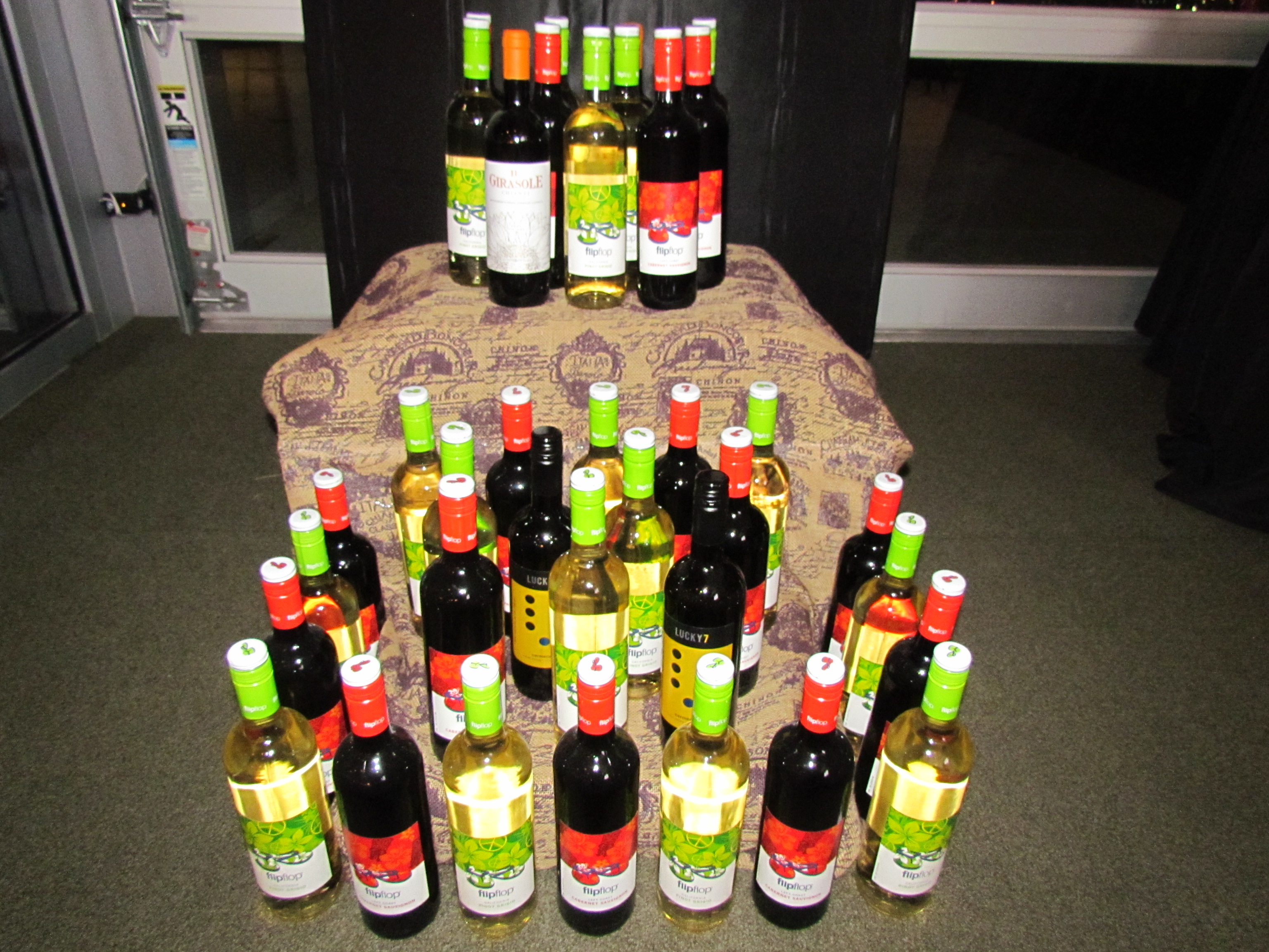 Wine bottle ring toss