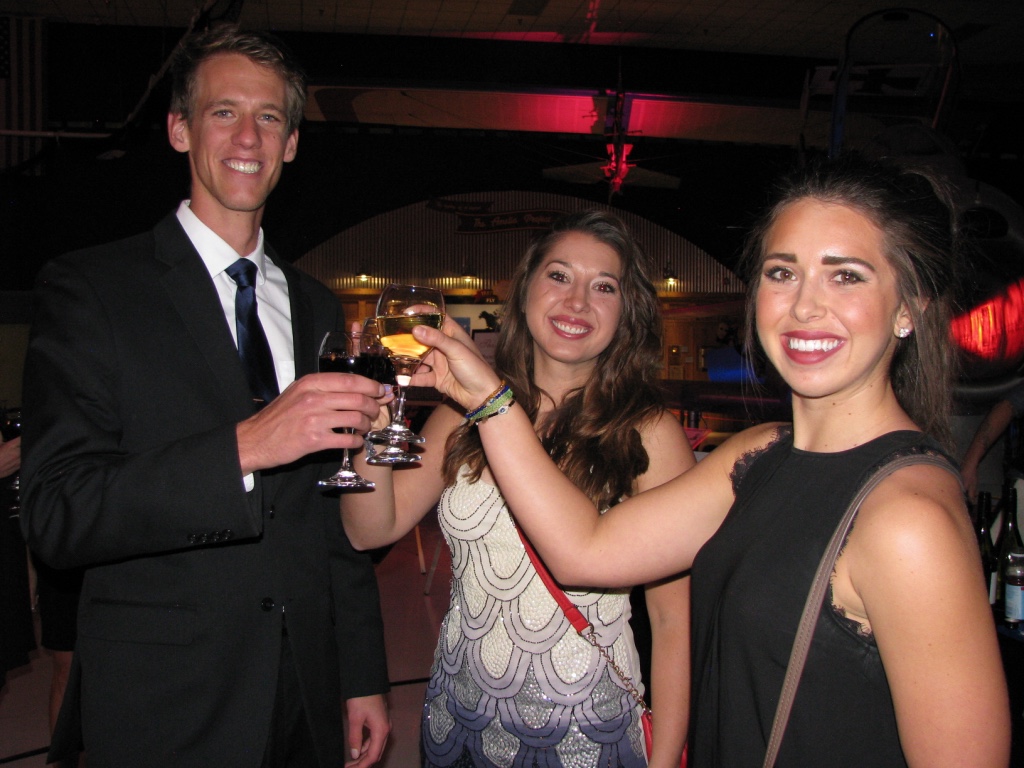 A toast to a fine event by Brian Cox, and Andrea and Danielle Fitch