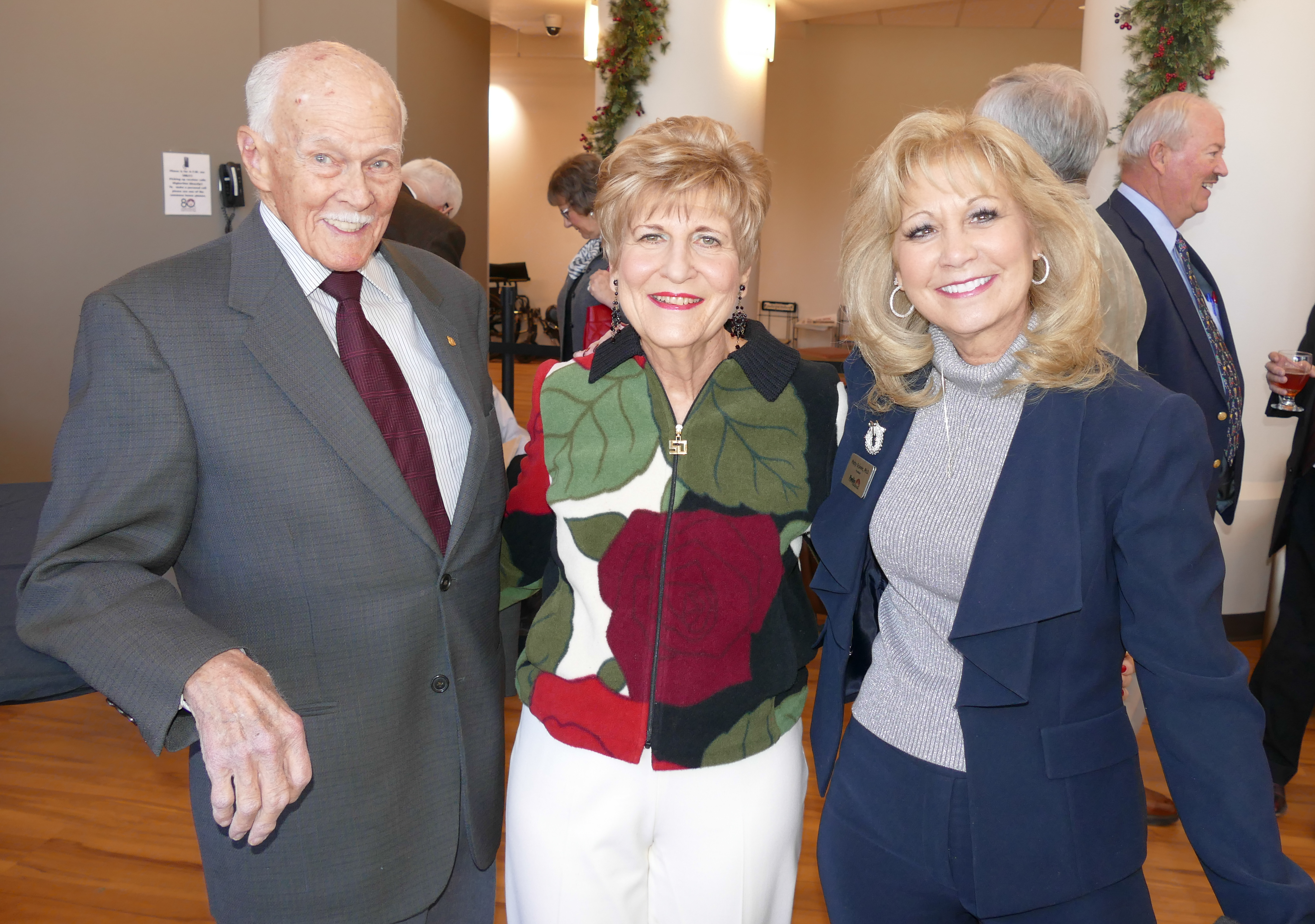 Don Gale, left, Sandy Stein, Dr. Patty Erjavec, PCC President