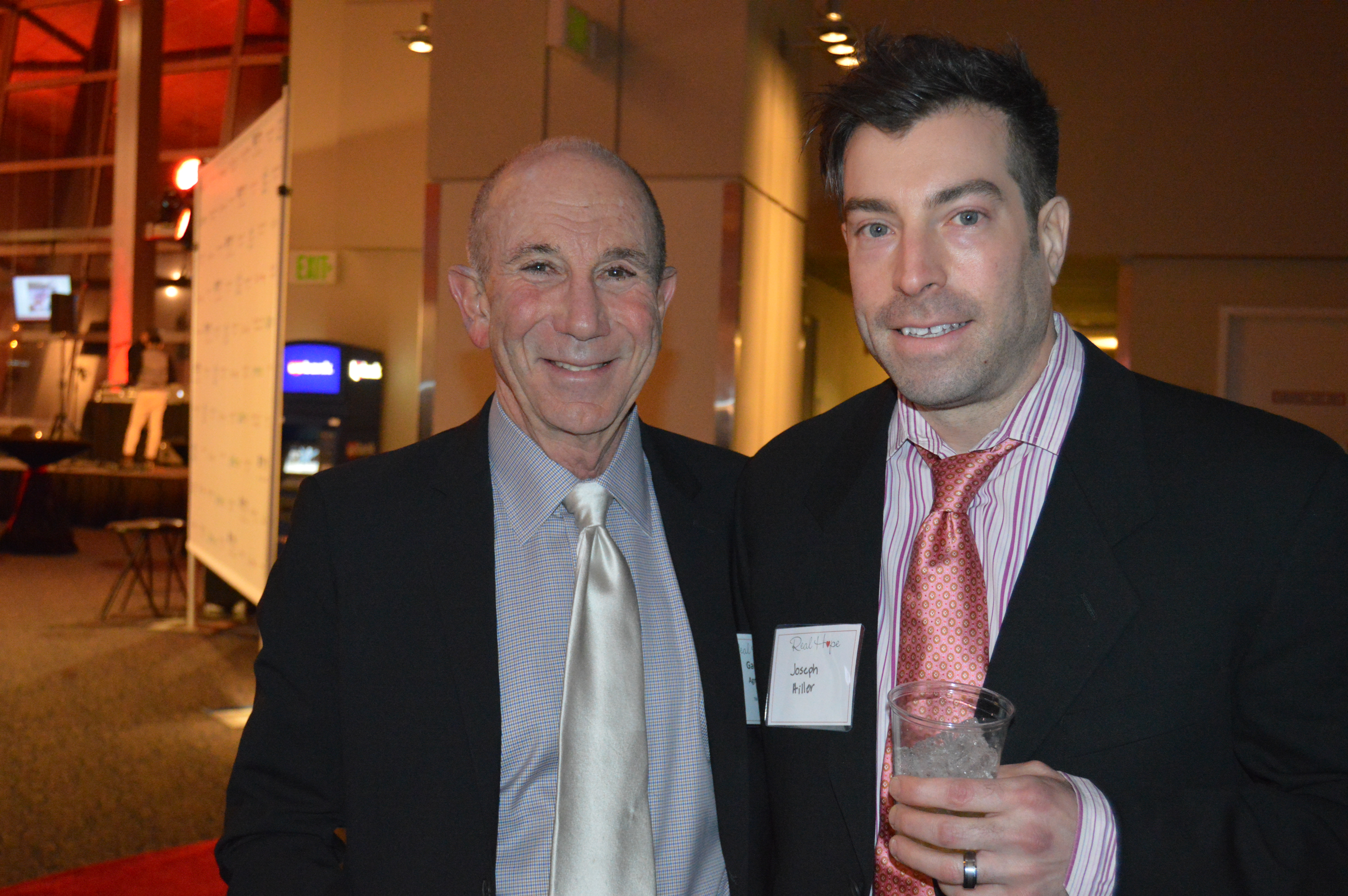 Sponsor Gary Agron (left) and Joseph Hiller