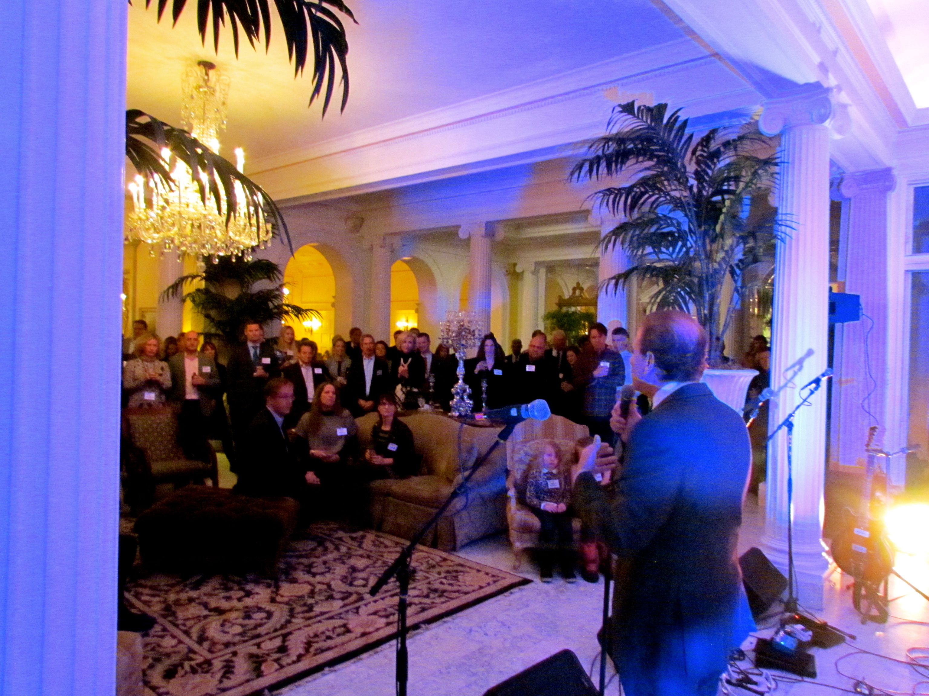 Dr. Michael Salem talking to guests