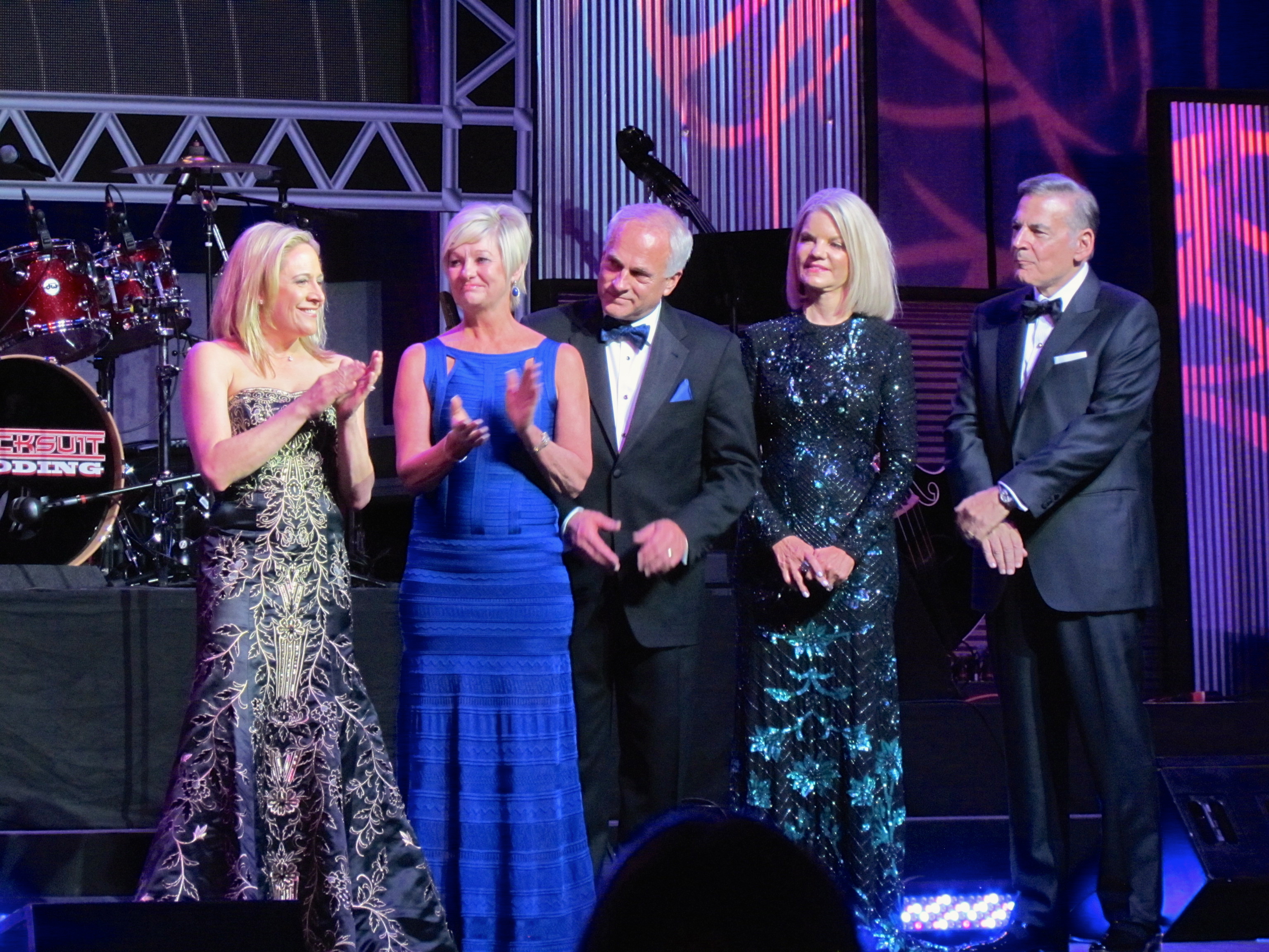 Grand Marshals (l-r) Libby Anschutz, Janie and David Eves, Rebecca and ...