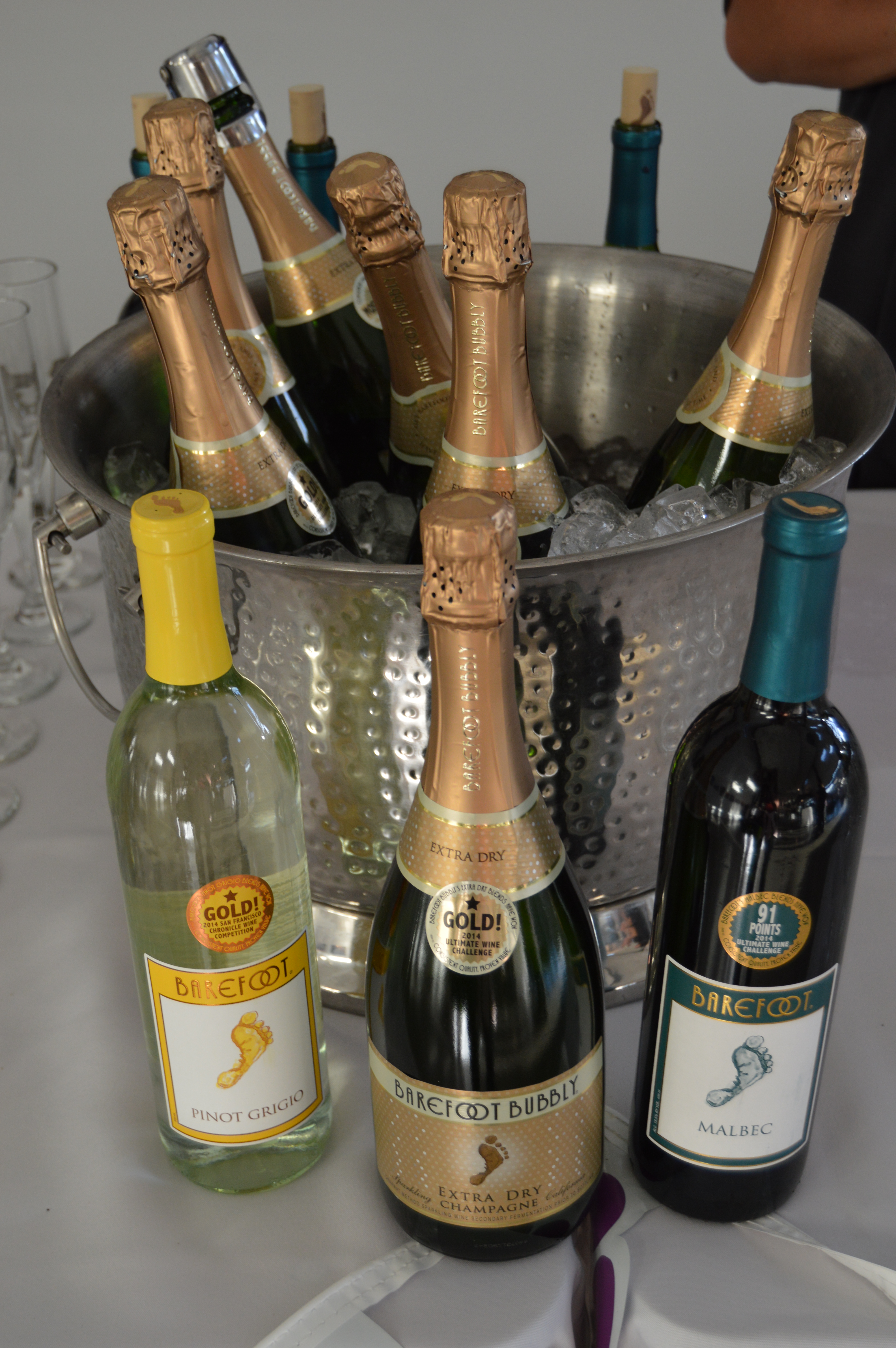 The champagne is on ice and wine bottles are ready to be opened for the ...