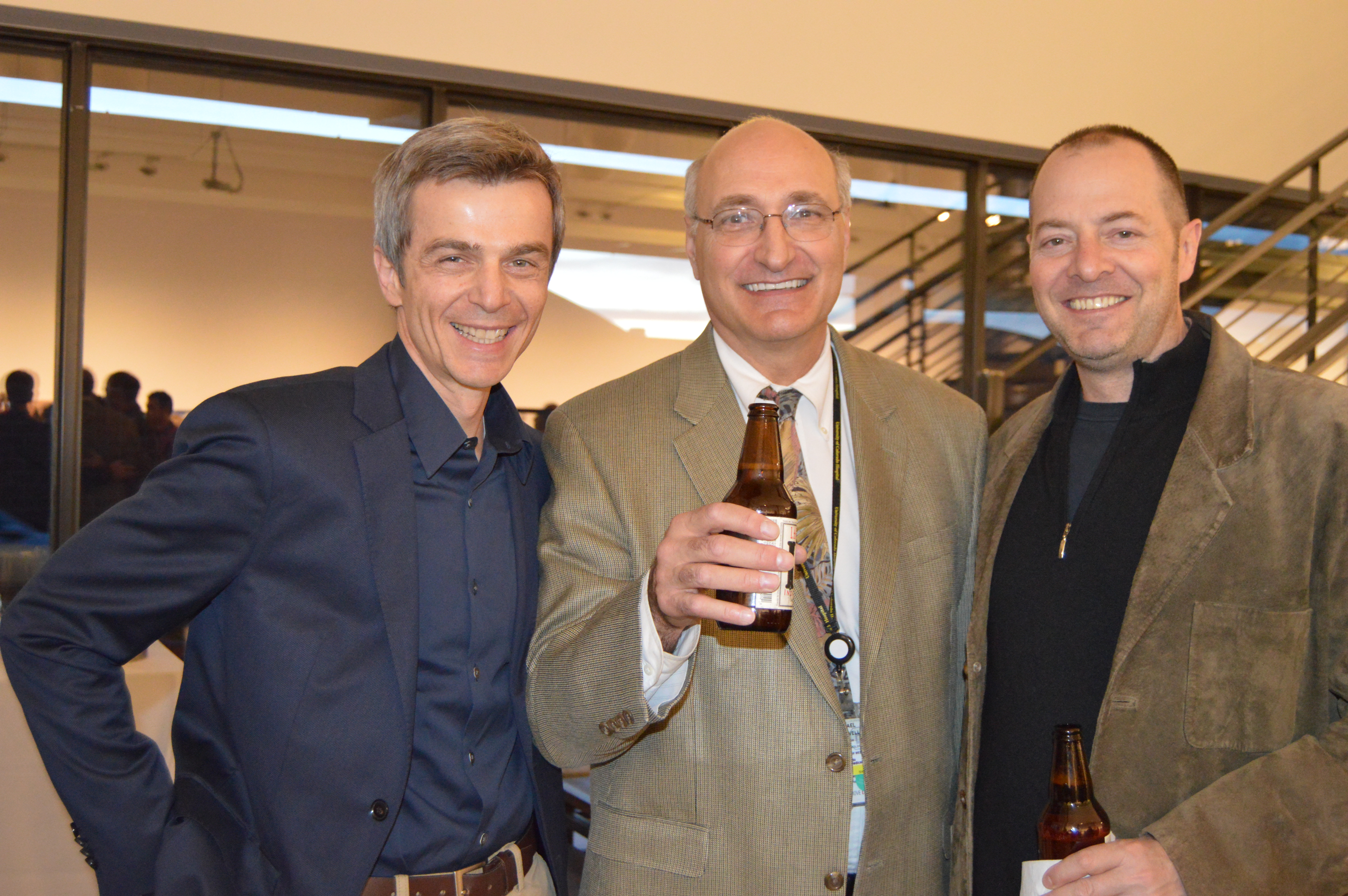 At the VIP reception: (l to r): Erik Letko; CU's Michael J. Taravella ...