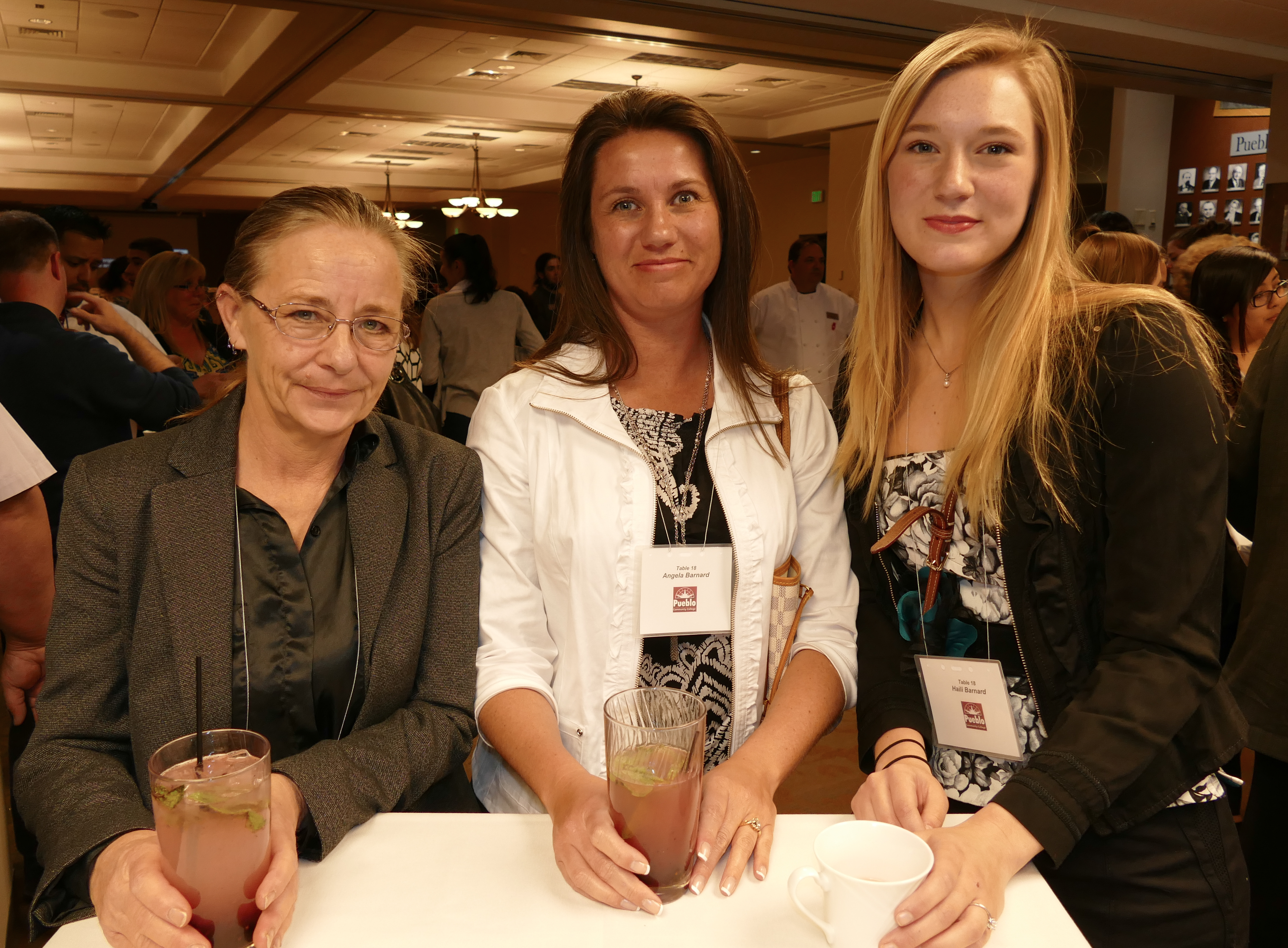 Mary Bollacker, left, Angela Barnard, Halli Barnard