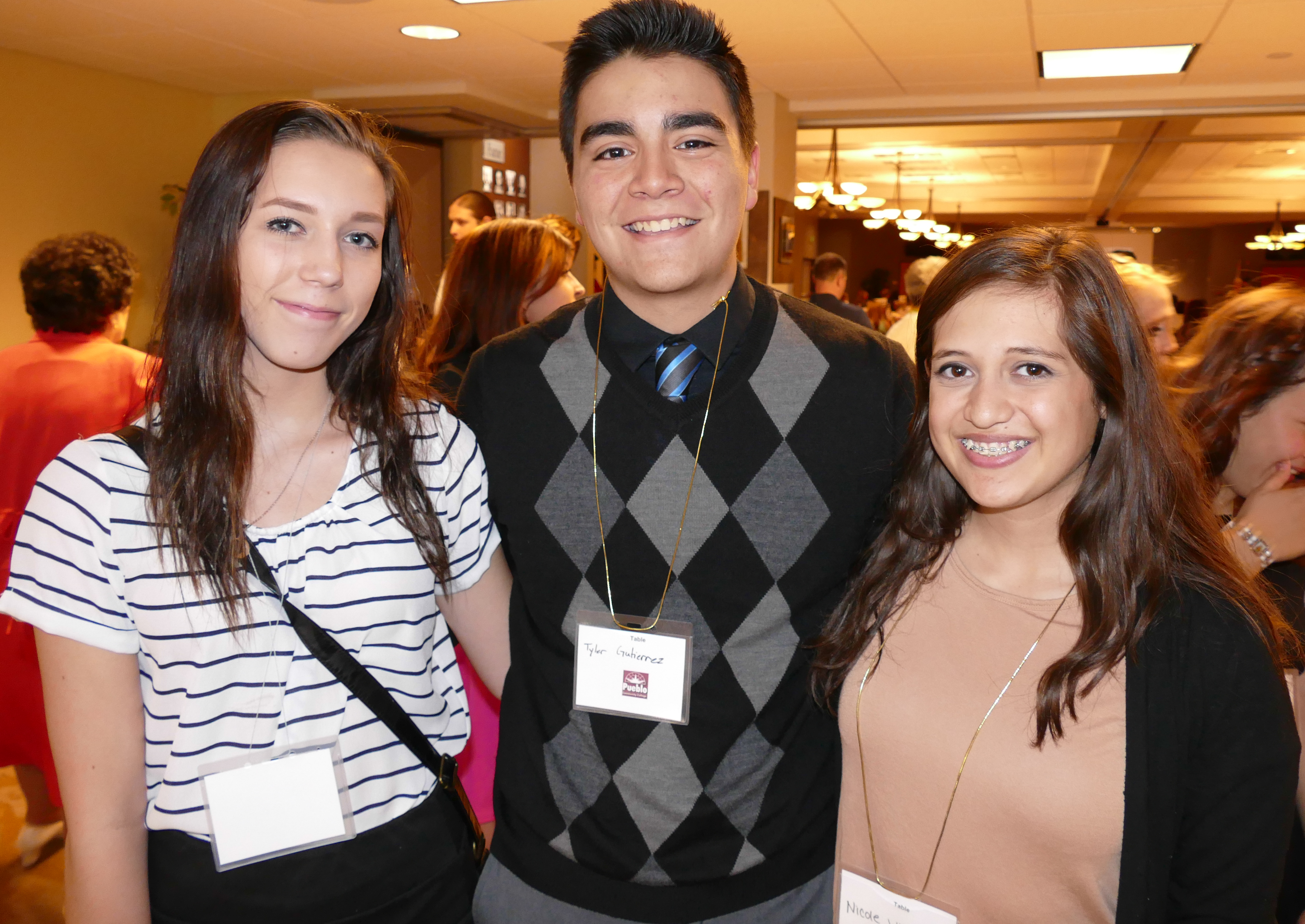 Michaela Morales, left, Tyler Gutierrez, Nicole Whatley