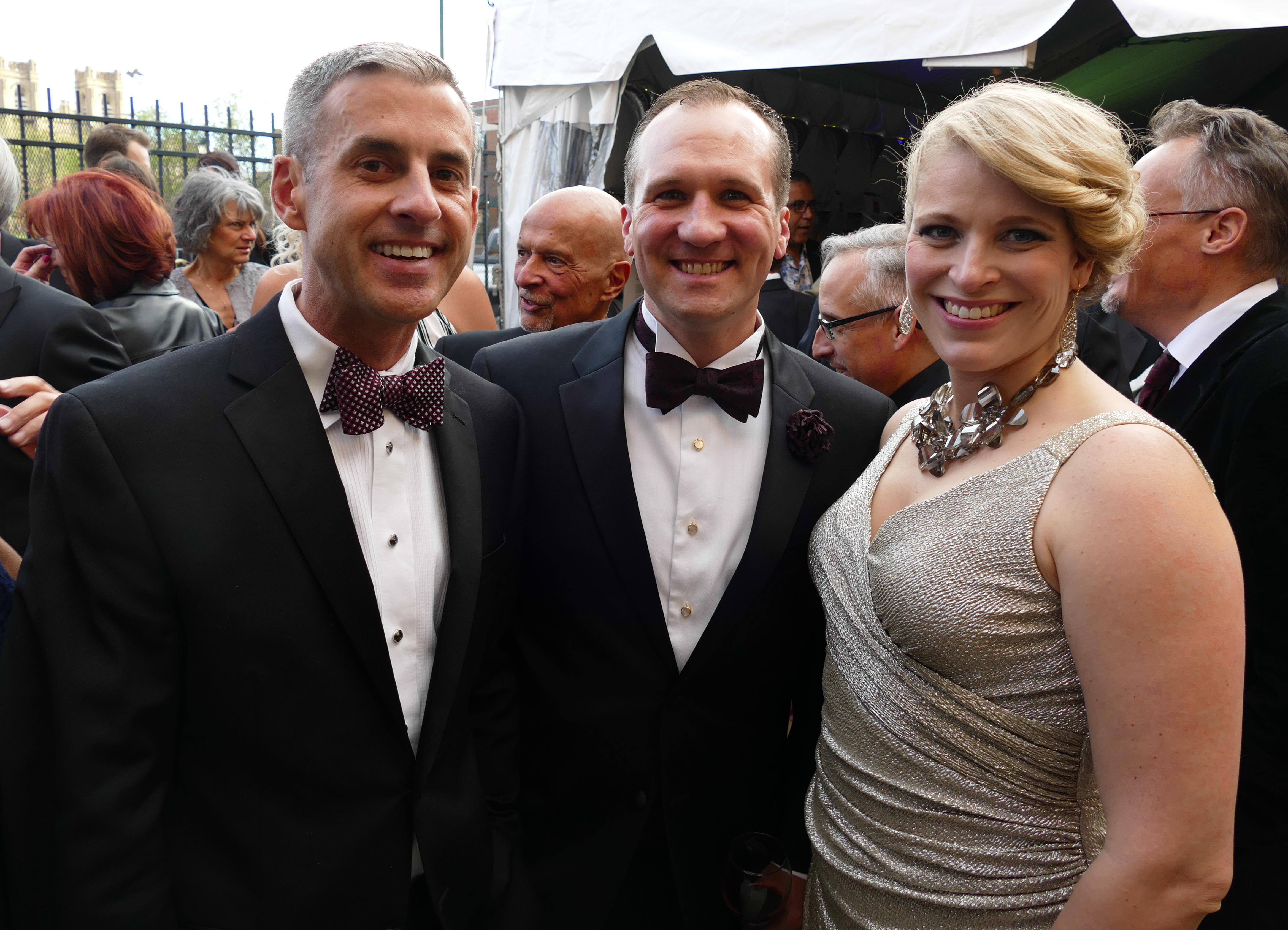 Dr. Chris Ott (honorary trustee), left, Jonathan and