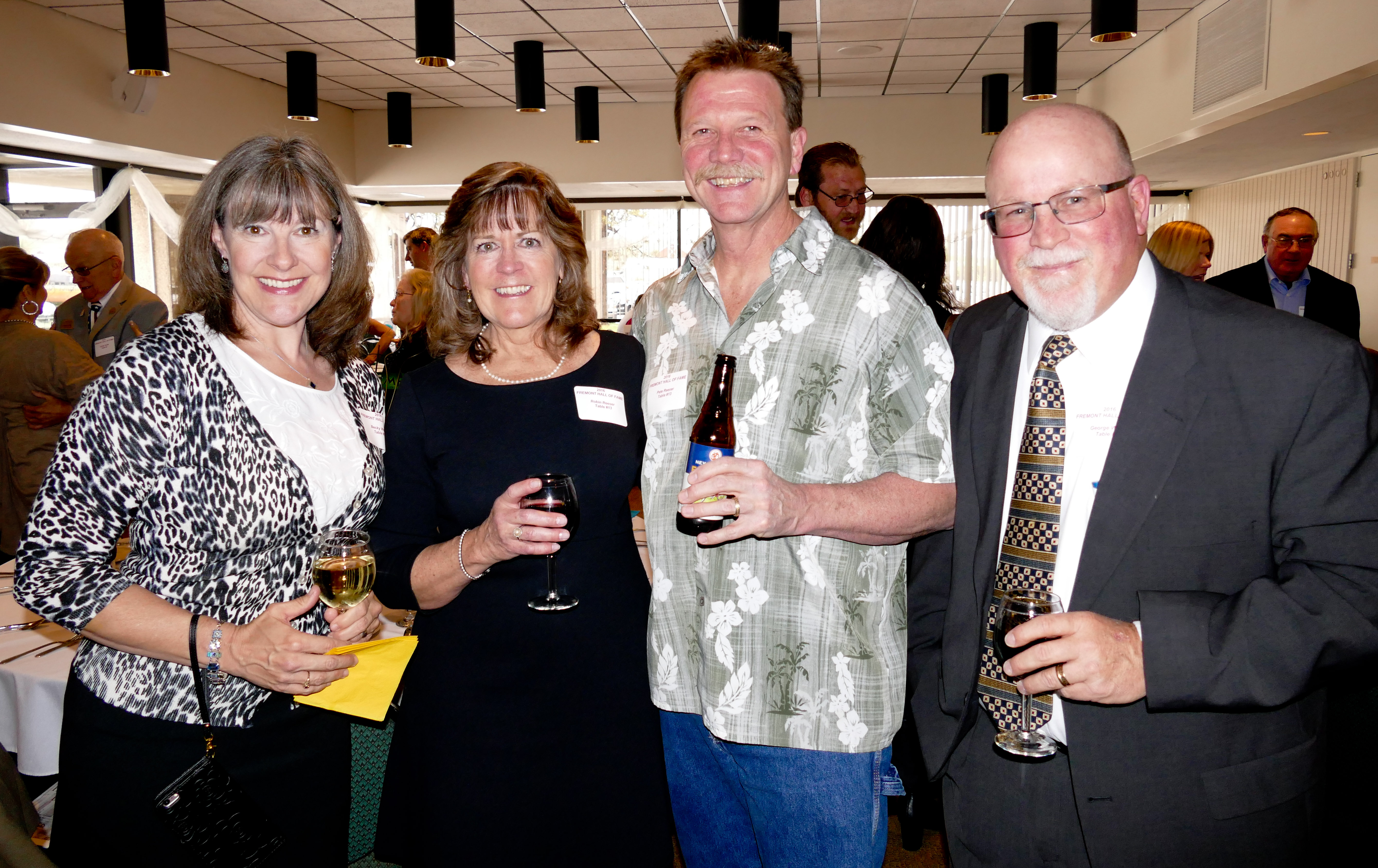 Becky Reed, left, Robin and Pete Reeser, George Welsh (advisory ...