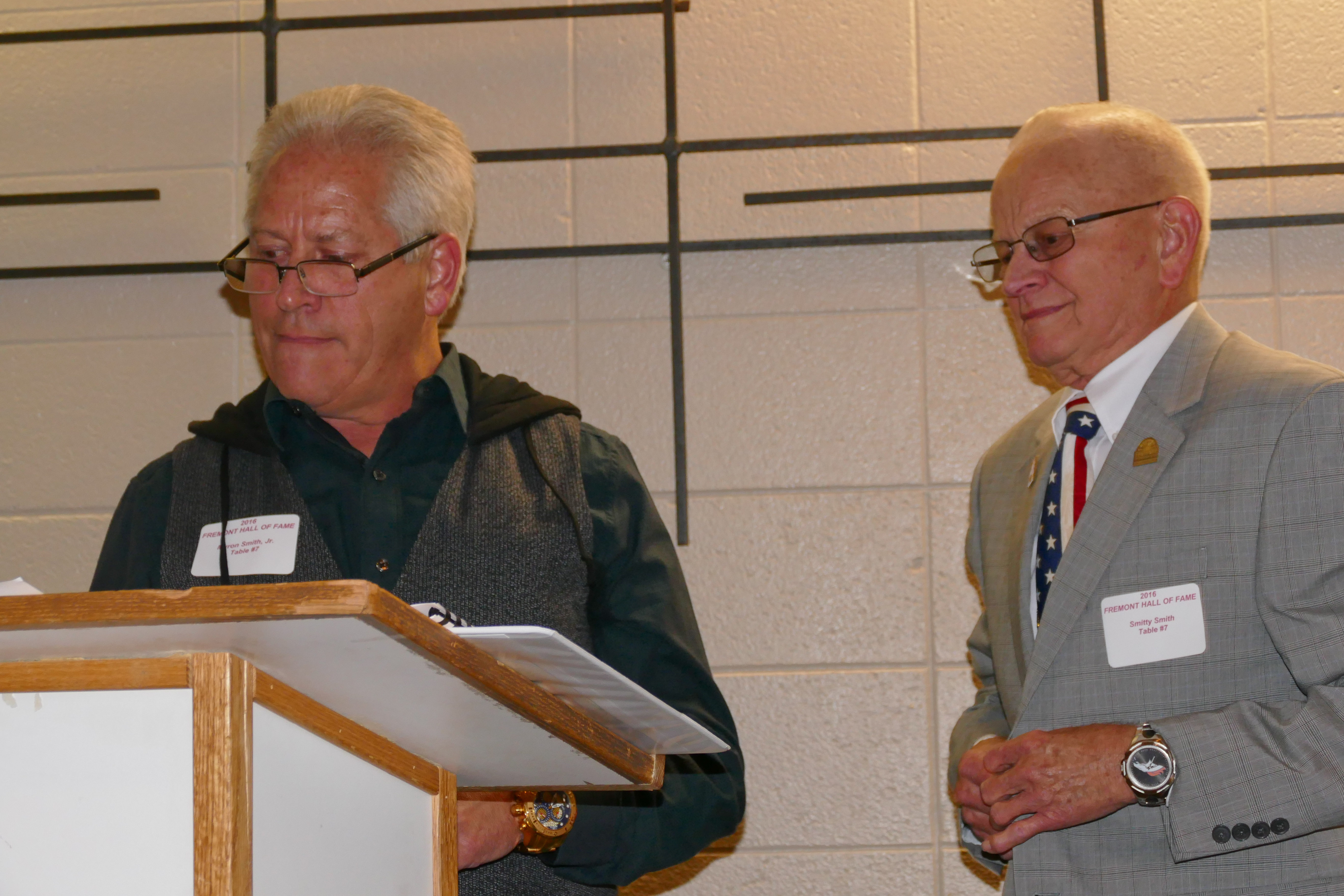 Frank Smith and his Dad, inductee "Smitty" Smith
