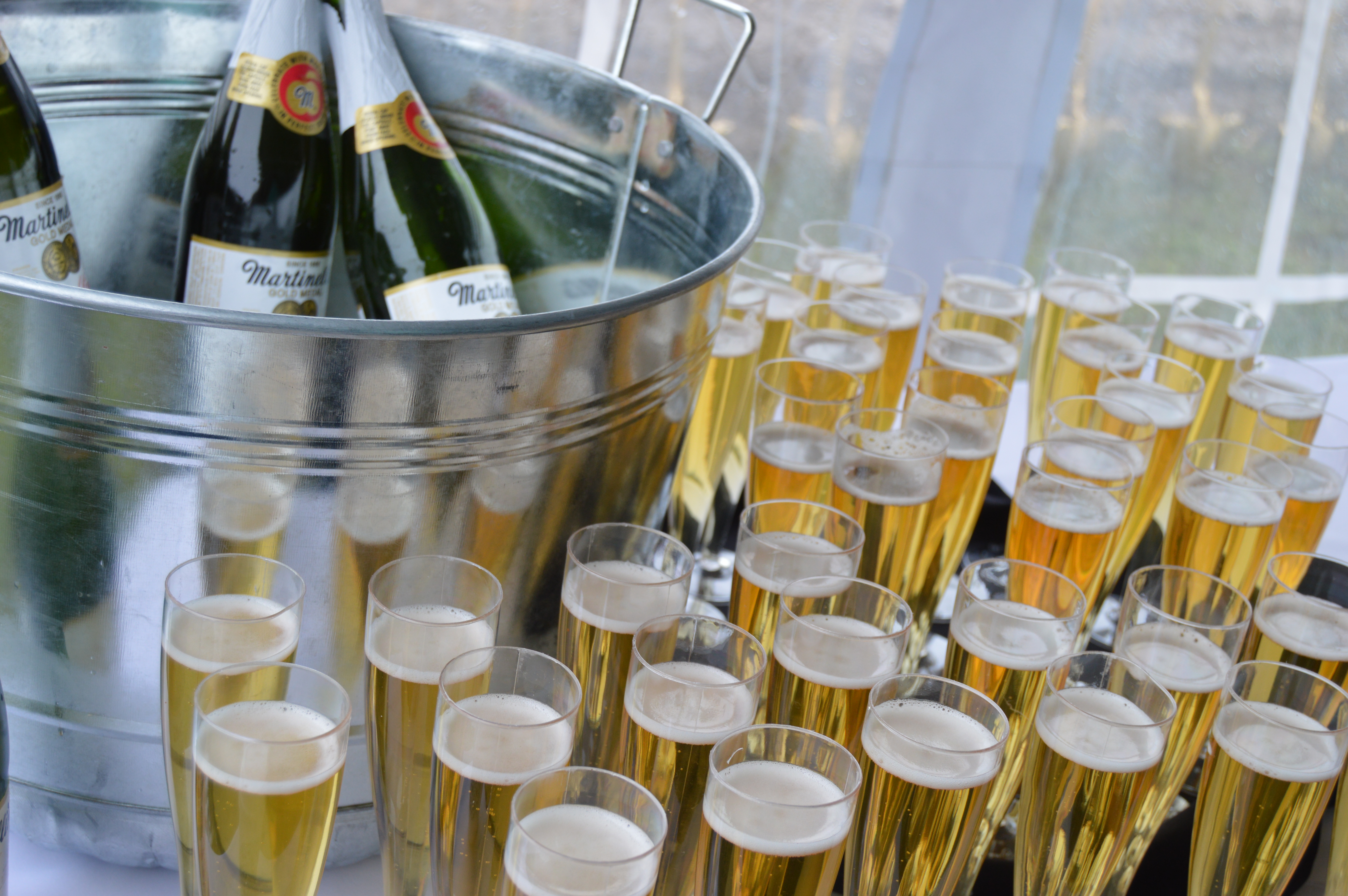 Champagne on ice, apres-groundbreaking