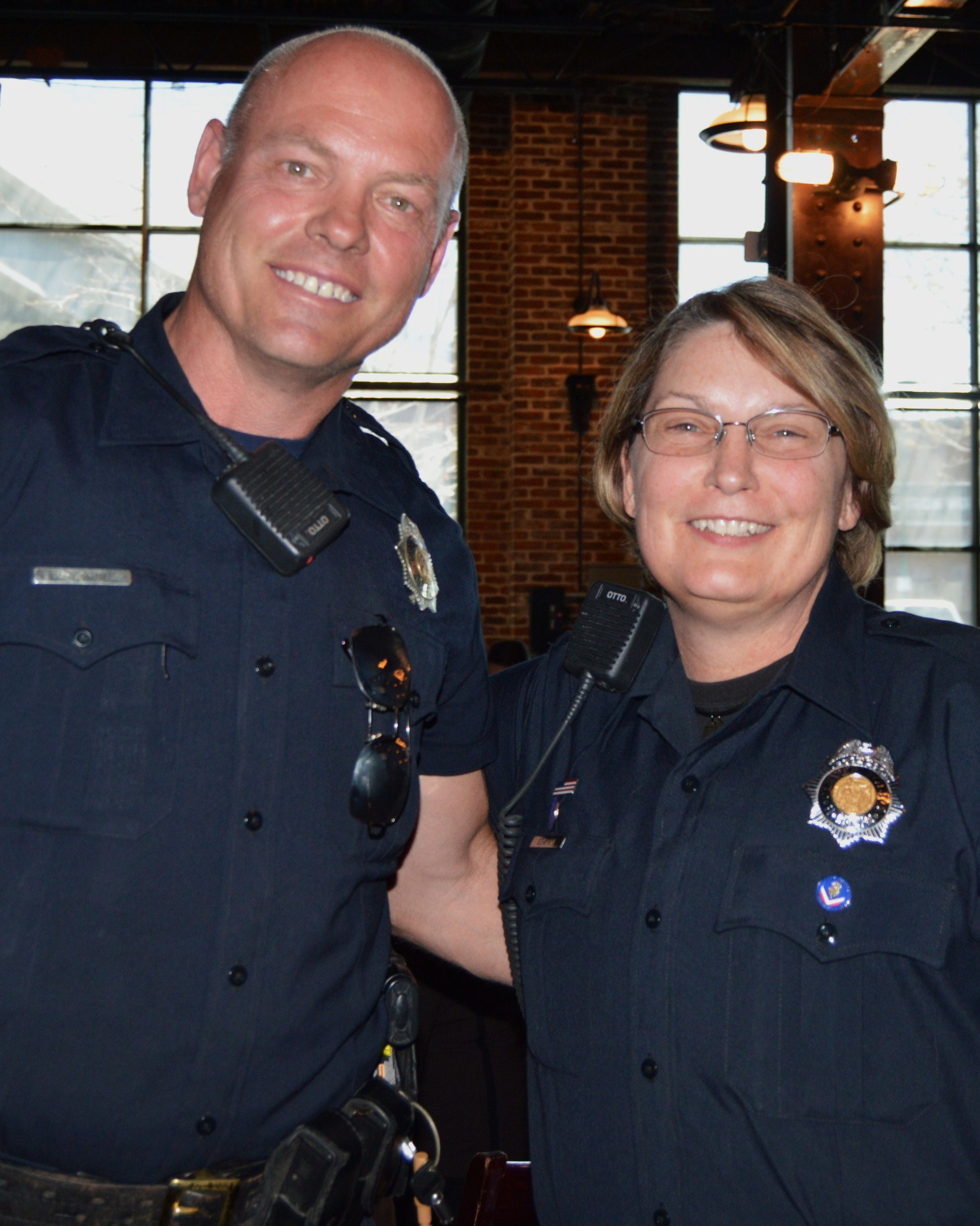 Denver police officers Vince Young and Susan Gann