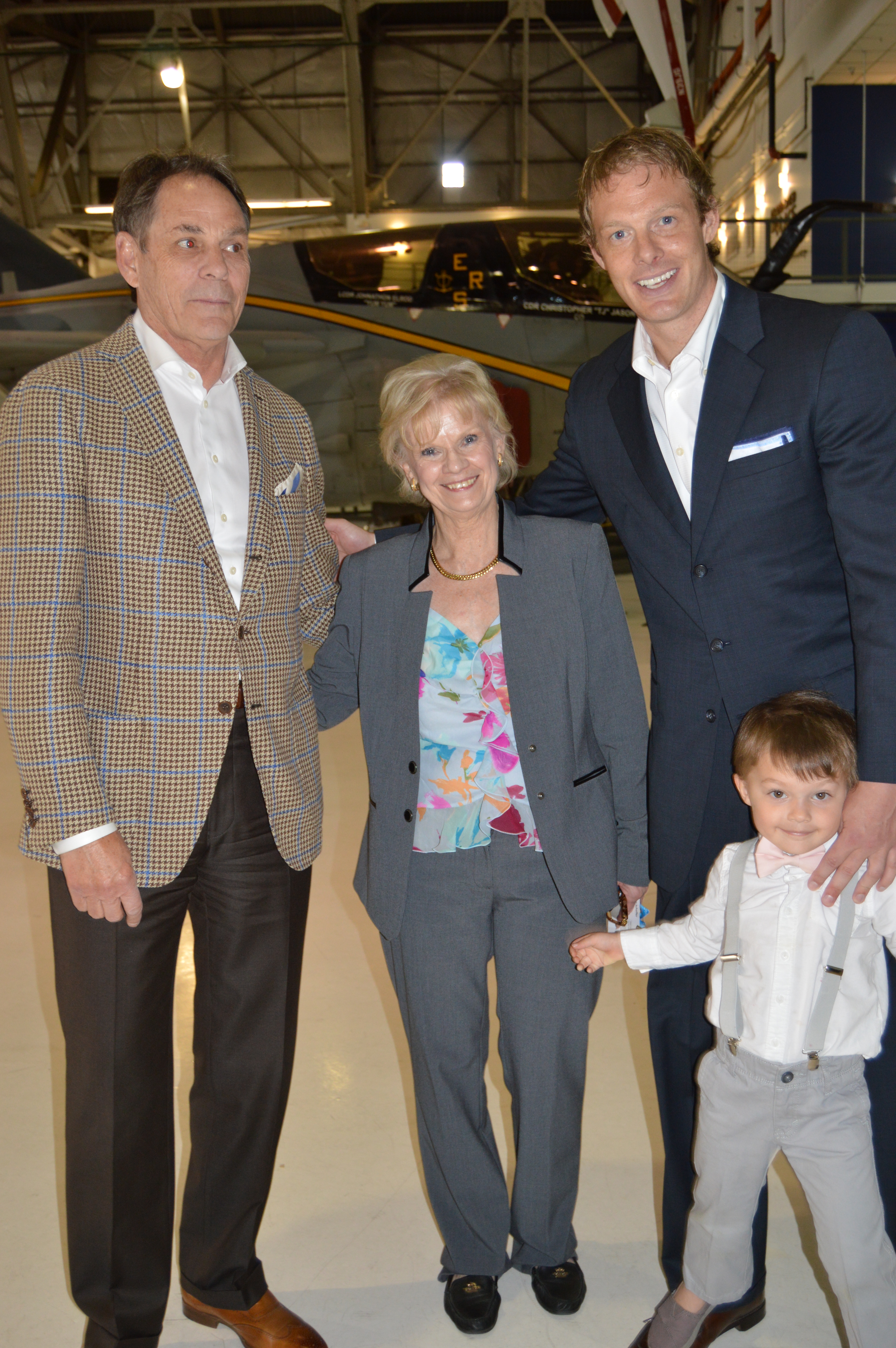 (l to r): Joe Gebhardt, event chair Lyn Schaffer, and Matt and Nicholas ...