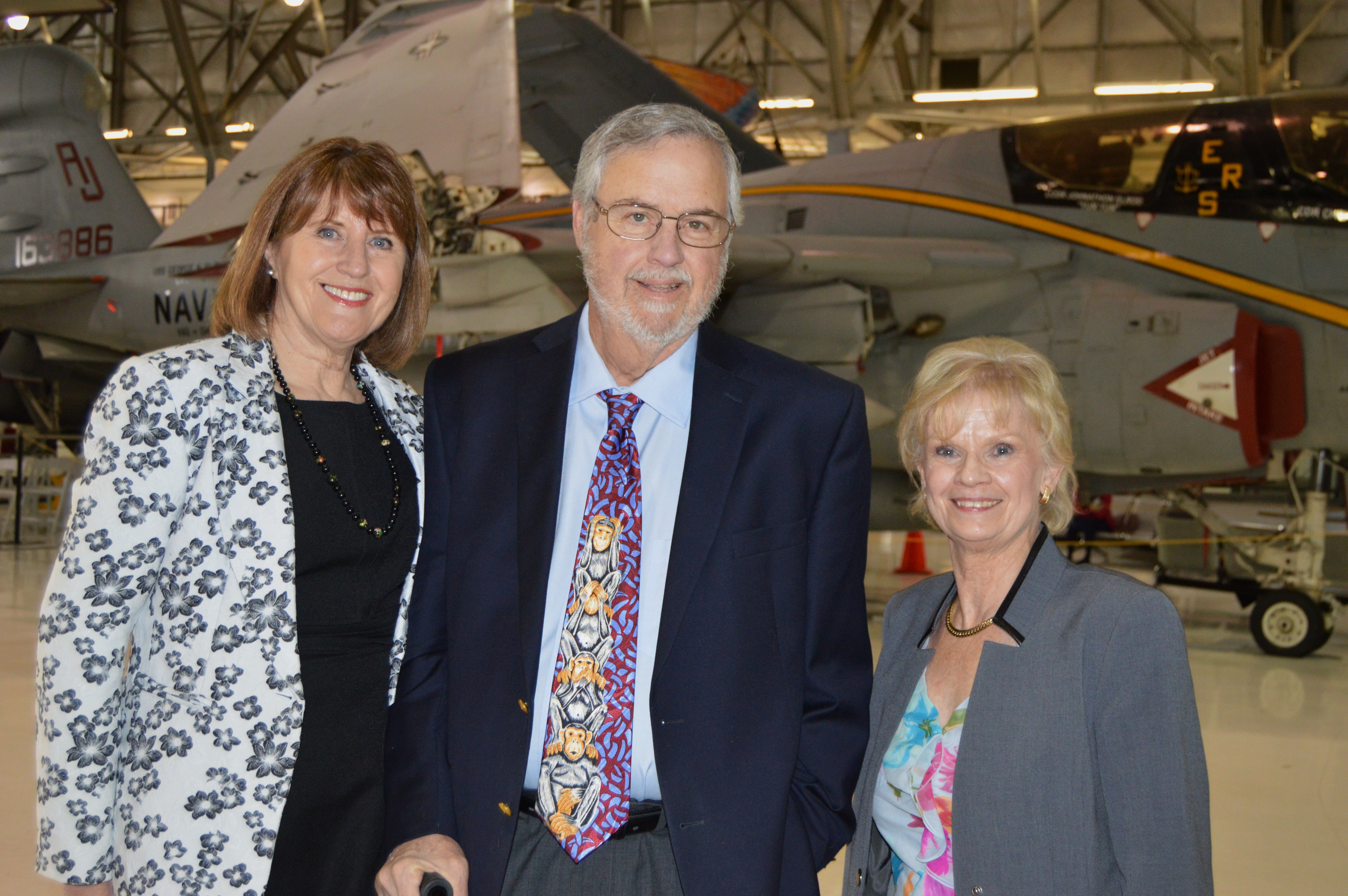 Joanne and John Davidson, with event chair Lyn Schaffer (right)