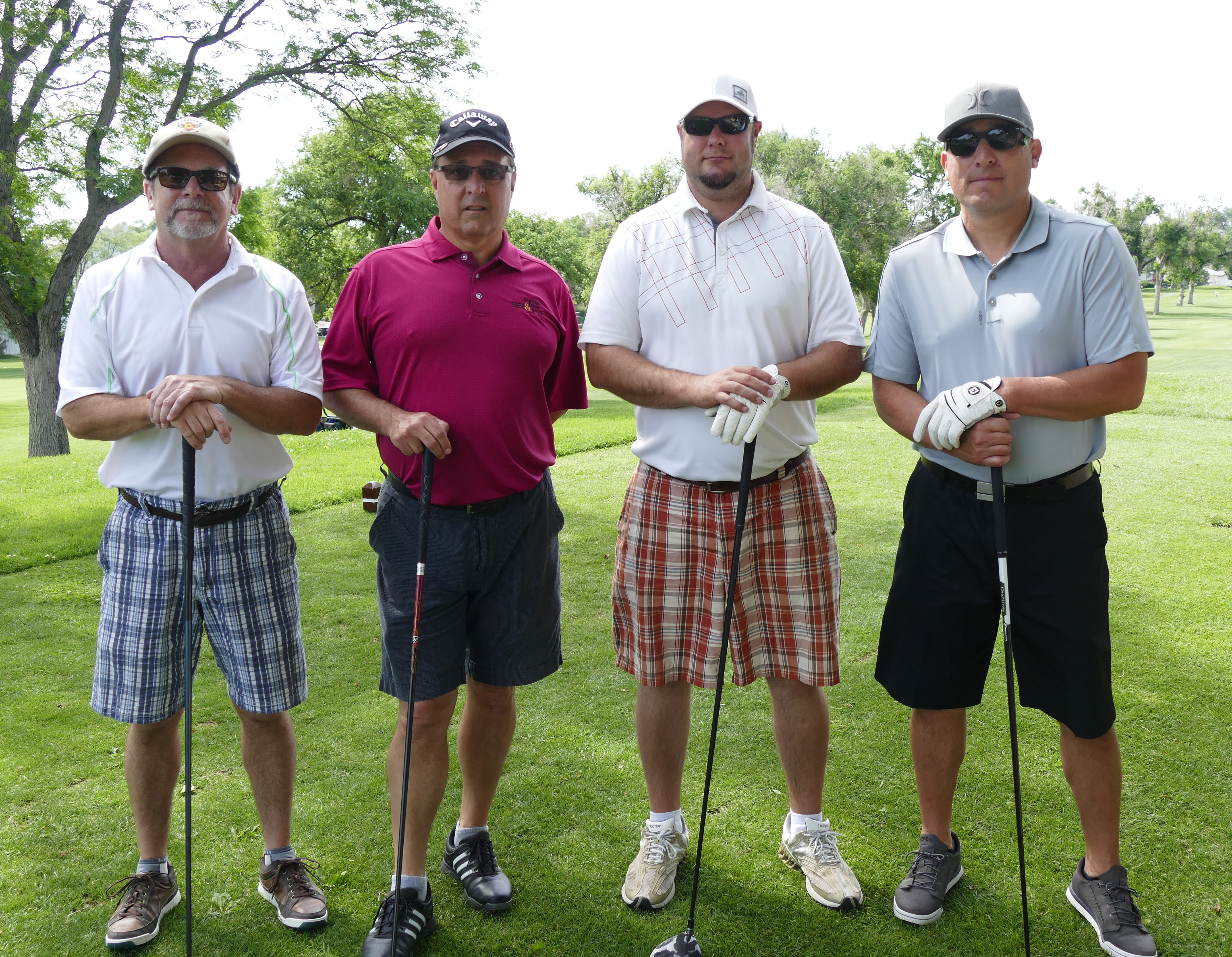 Jim Morgan, left, Rory Cook, Casey Edwards (who won the straightest ...