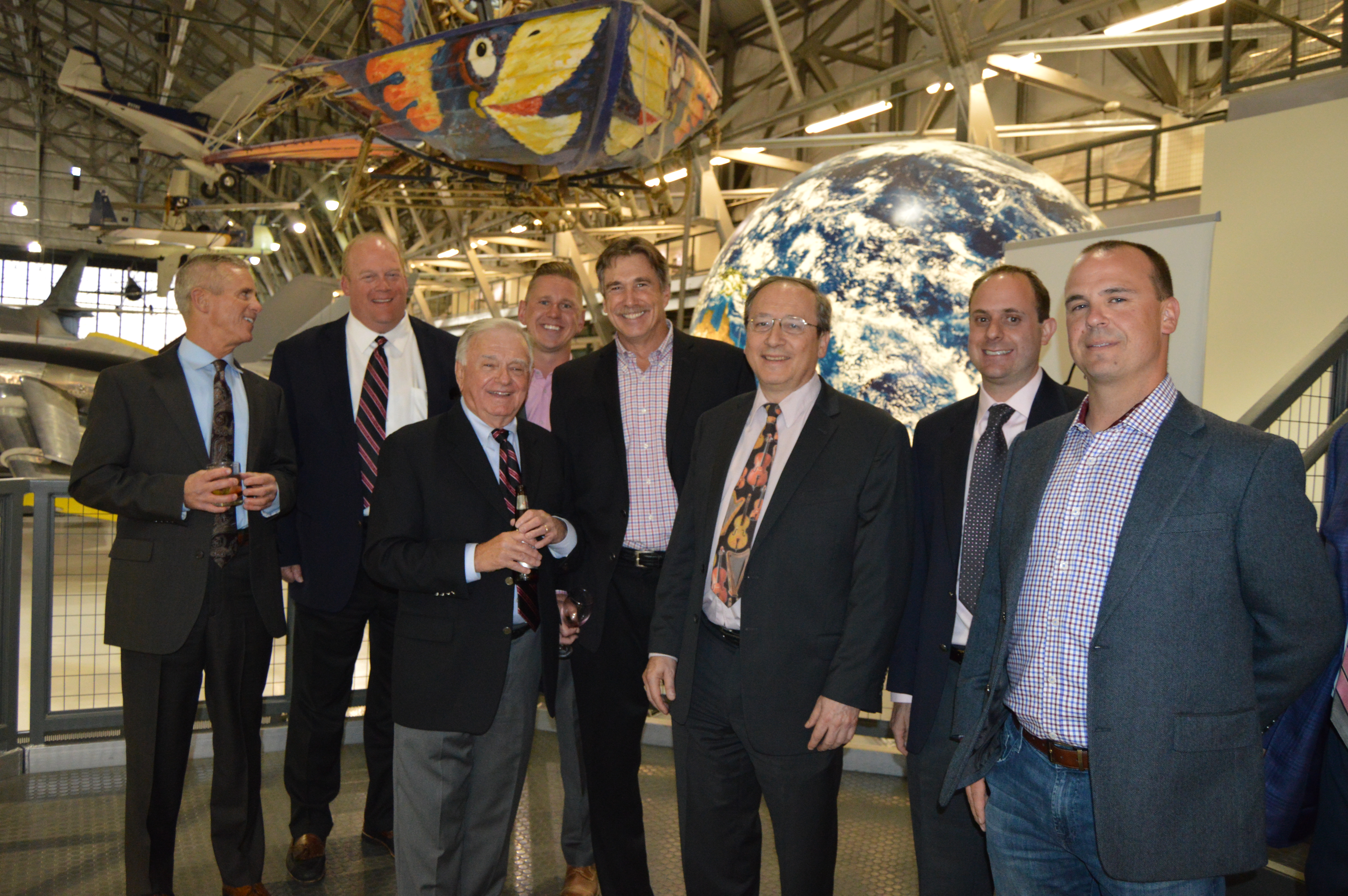 These lucky gentlemen attended Peyton Manning's VIP reception.