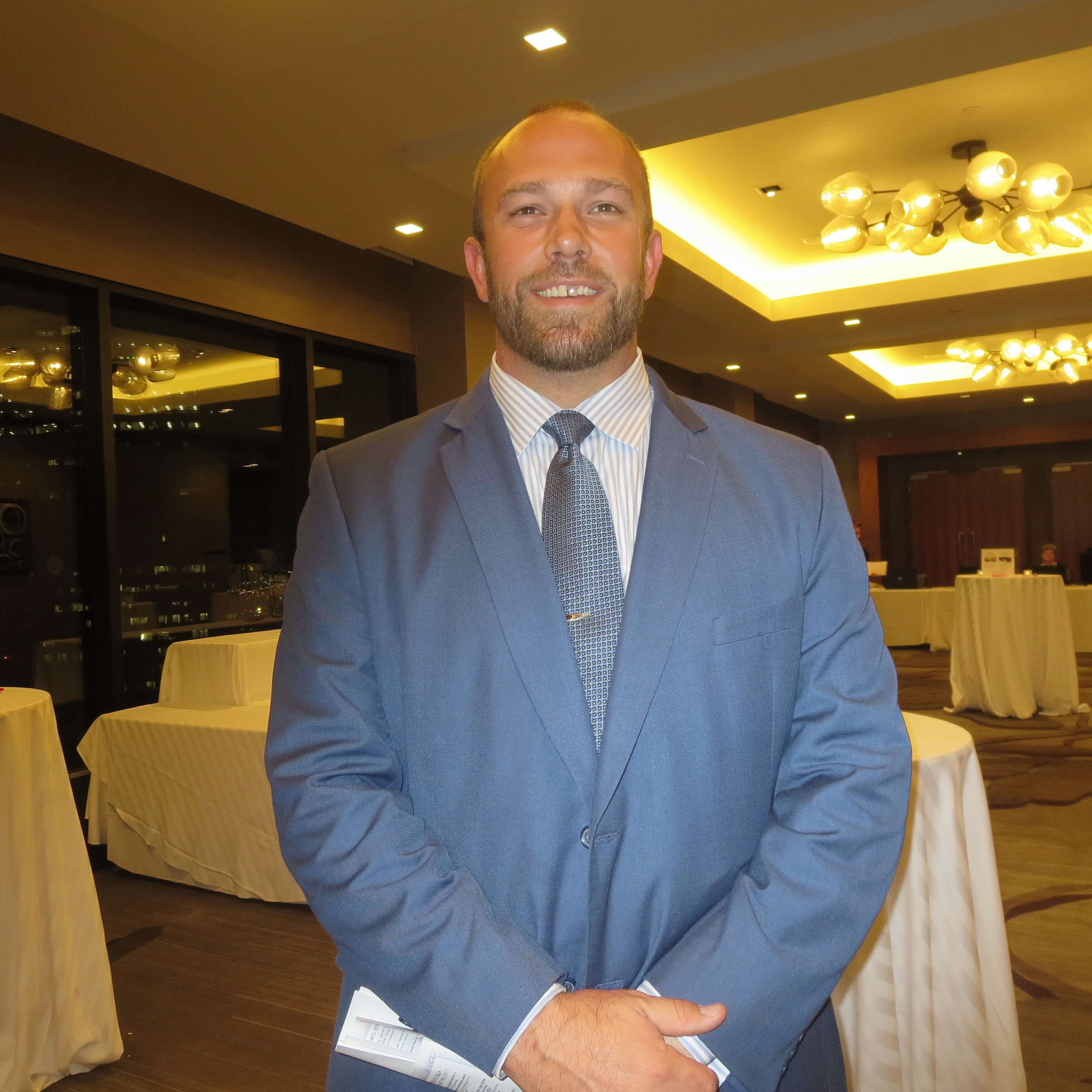 Evening's auctioneer, Sean Allen