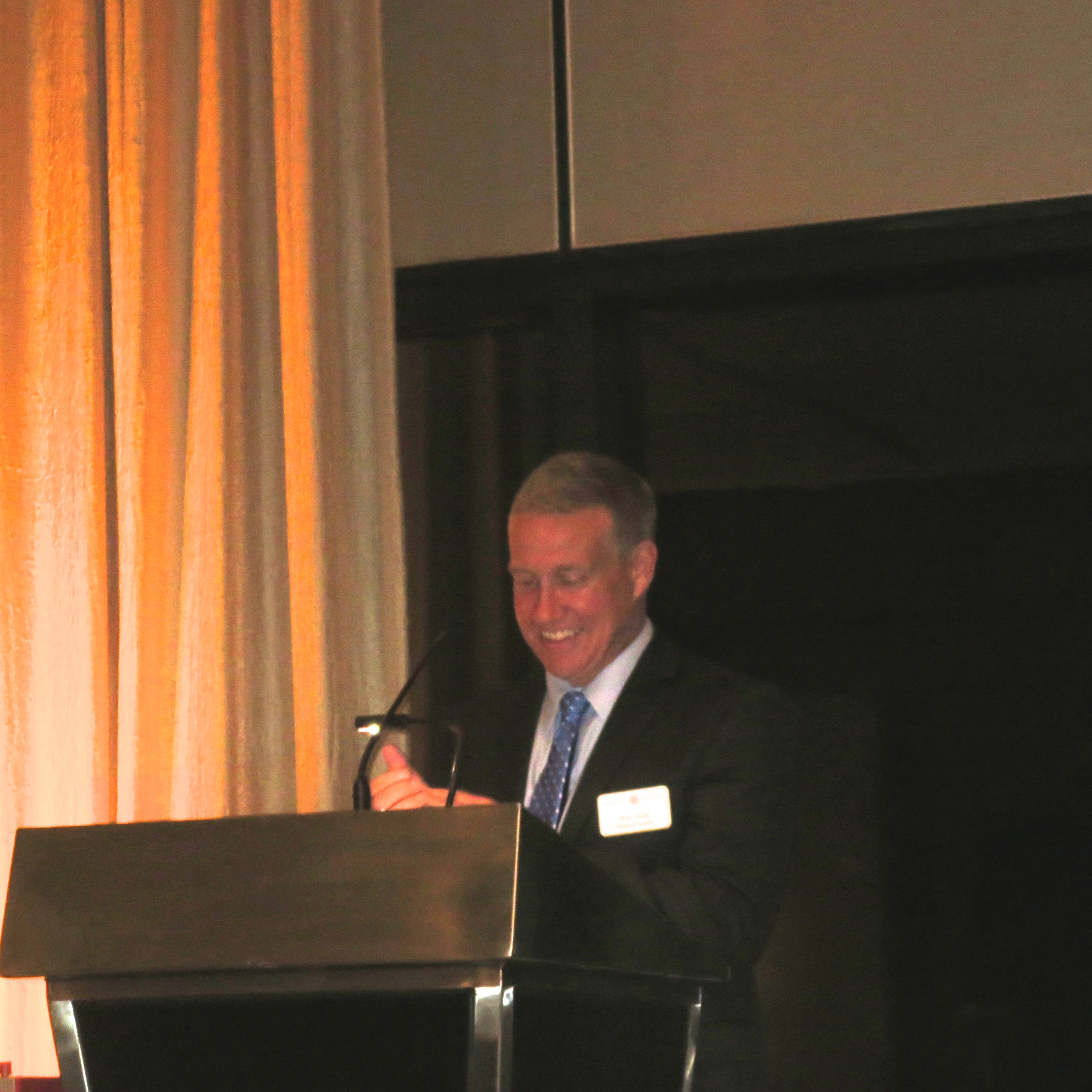 Brian Sandy getting the party started