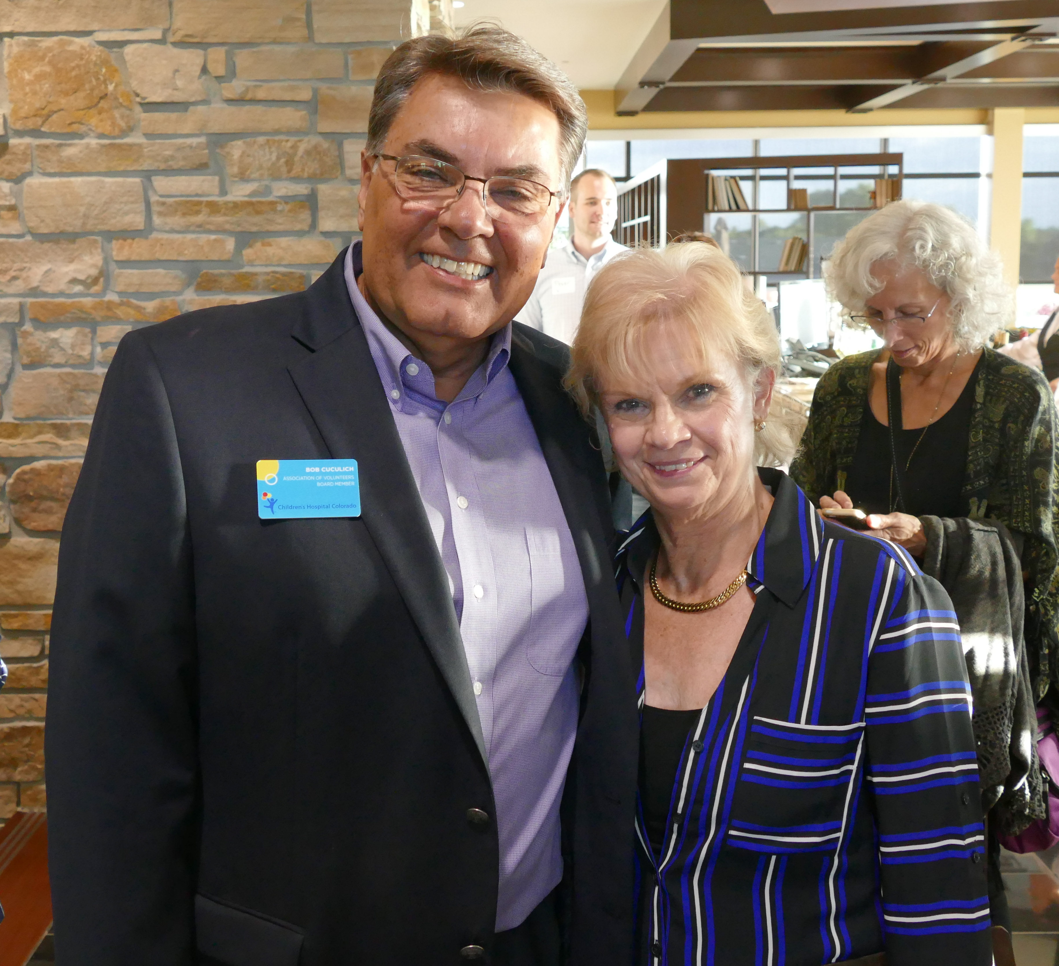 Board members Bob Cuculich and Lyn Schaffer, who organizes Wine and Wags